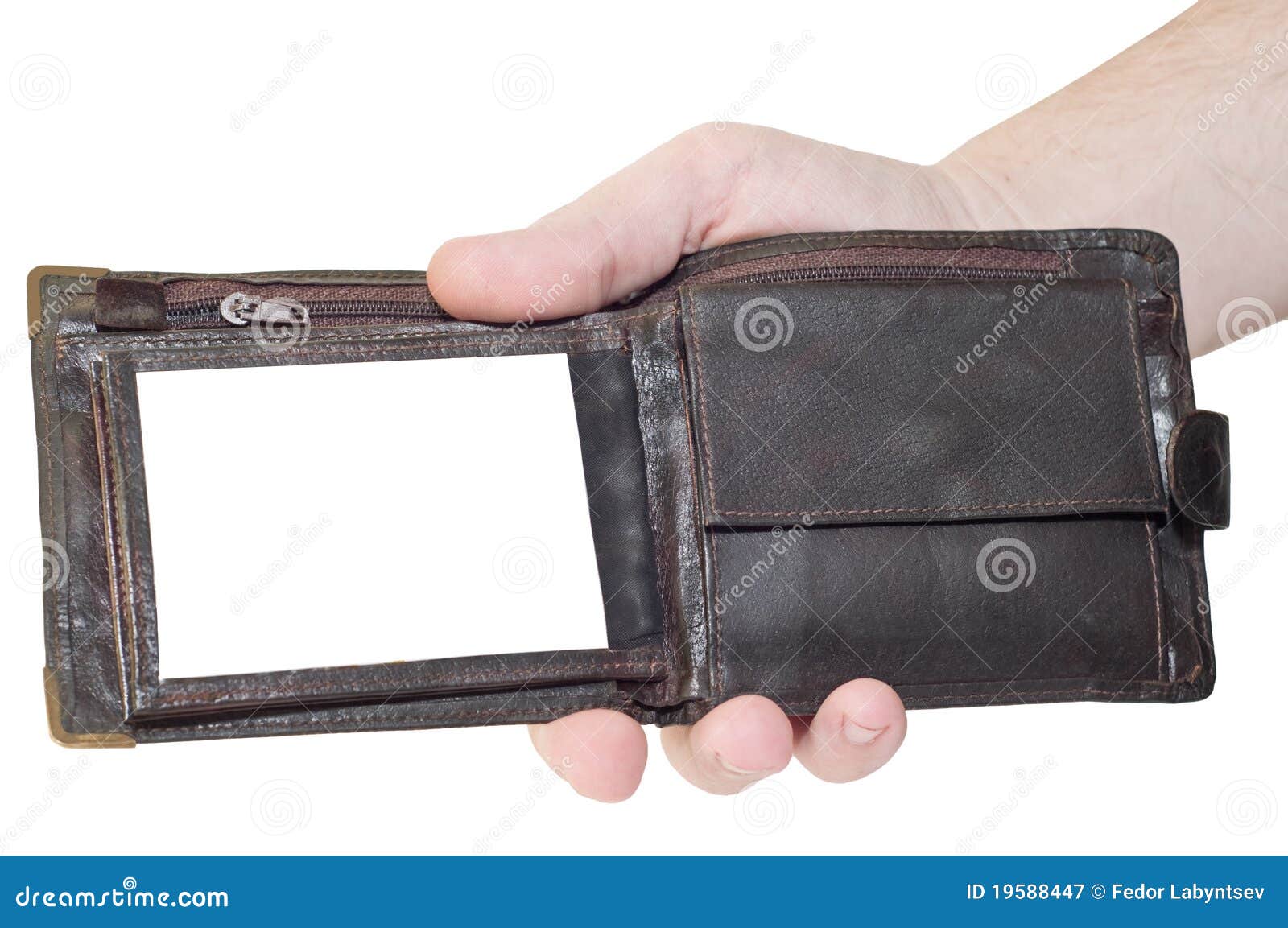 Opened Wallet stock image. Image of information, hanging - 19588447