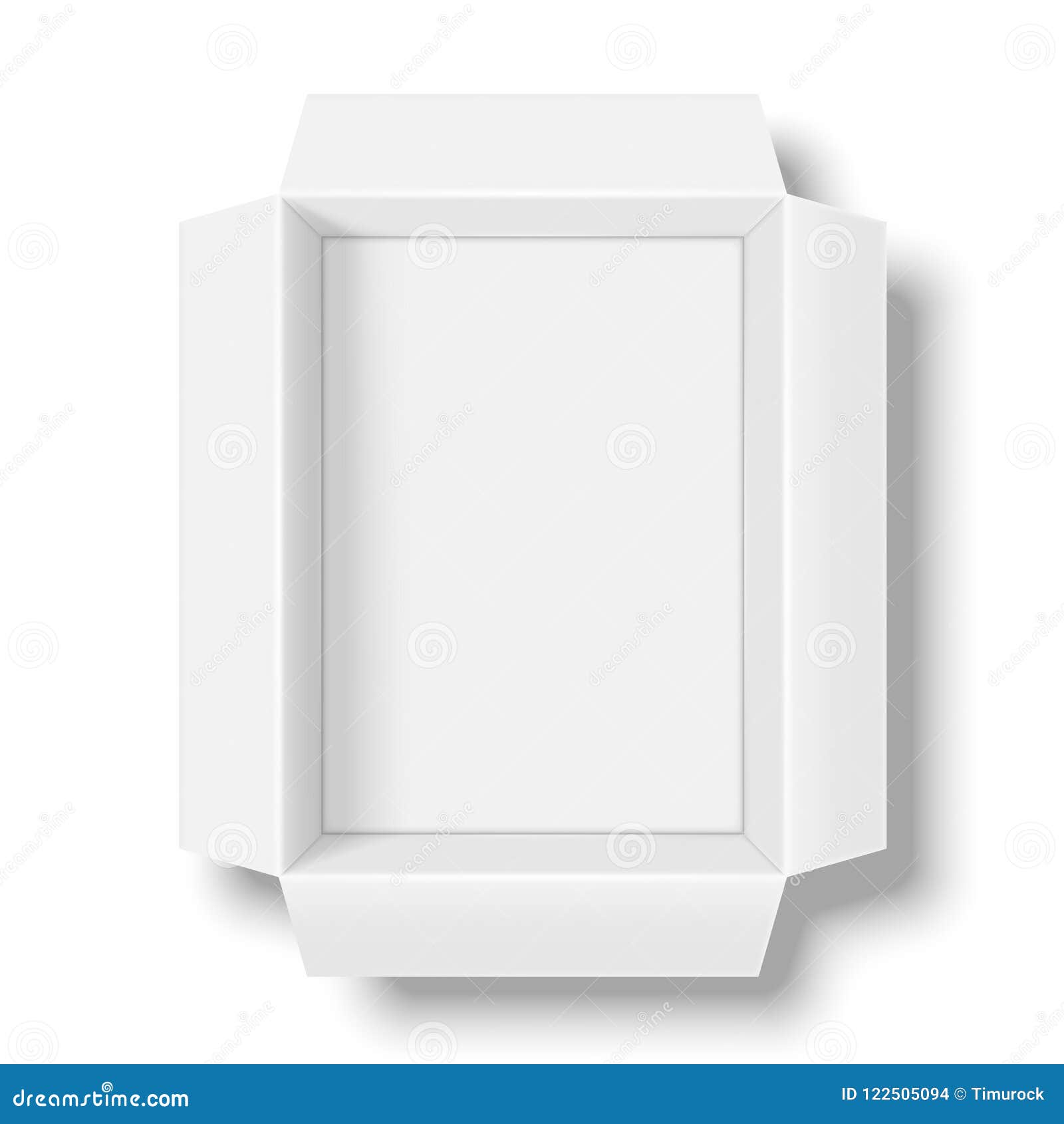 Opened White Box stock vector. Illustration of mock - 122505094
