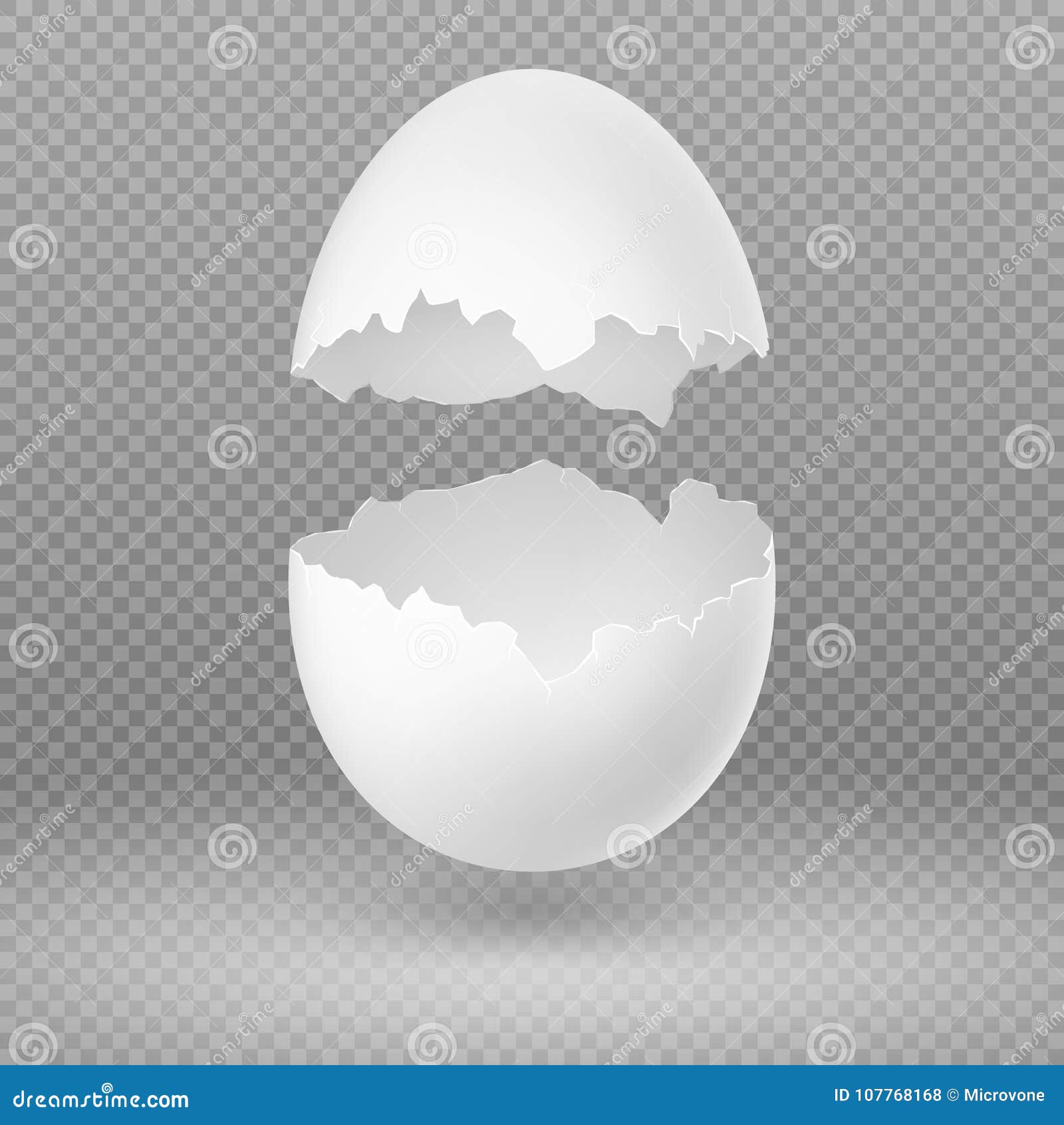 Opened White Egg with Broken Shell Vector Illustration Stock Vector ...
