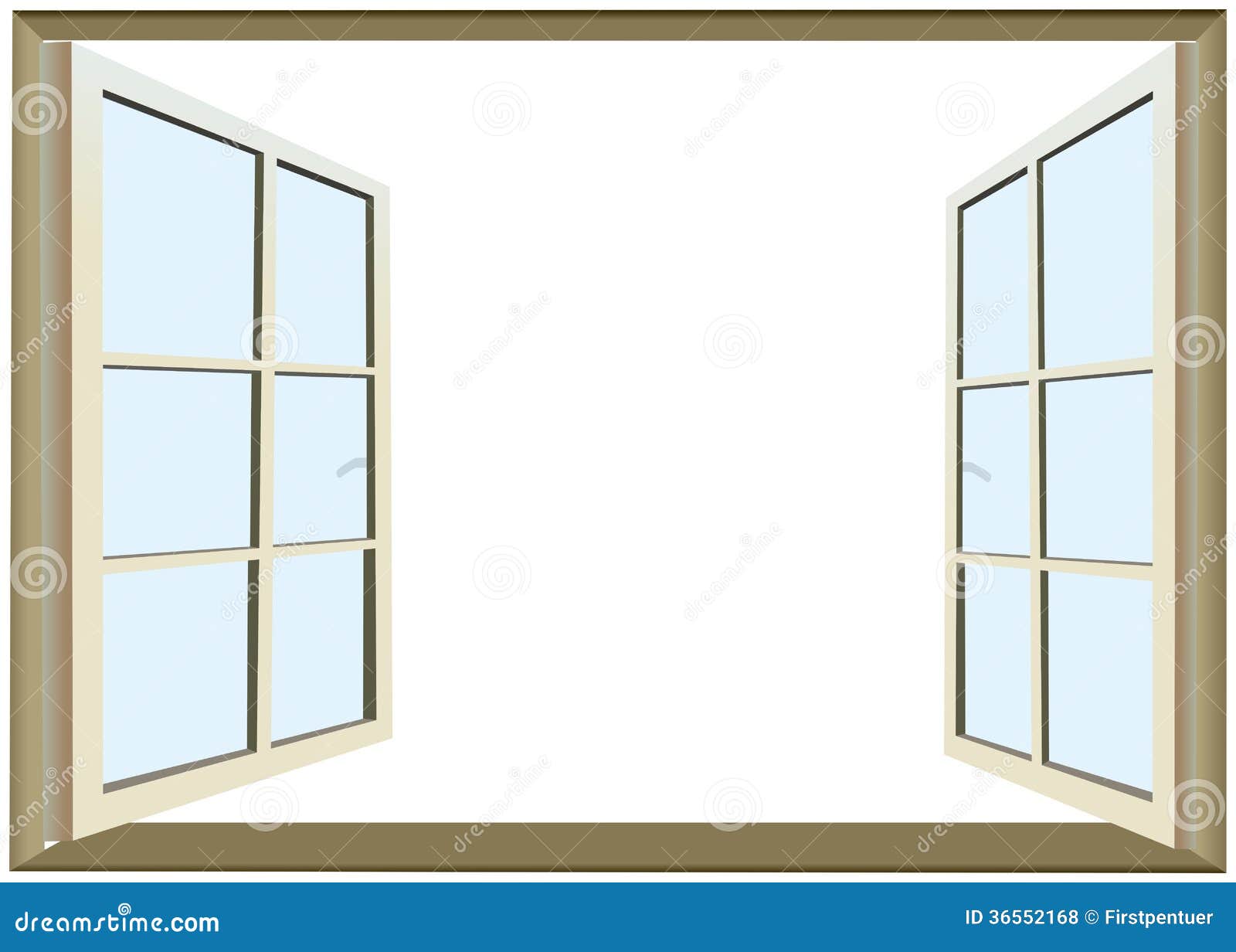 Opened Window with Empty Space for Text Stock Illustration ...