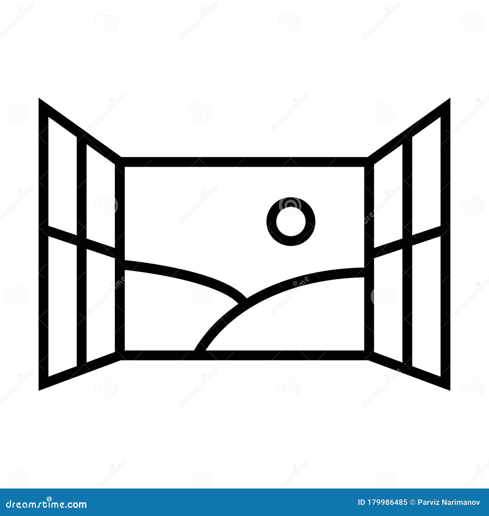 Opened Window Icon. Vector Symbol Stock Illustration - Illustration of ...