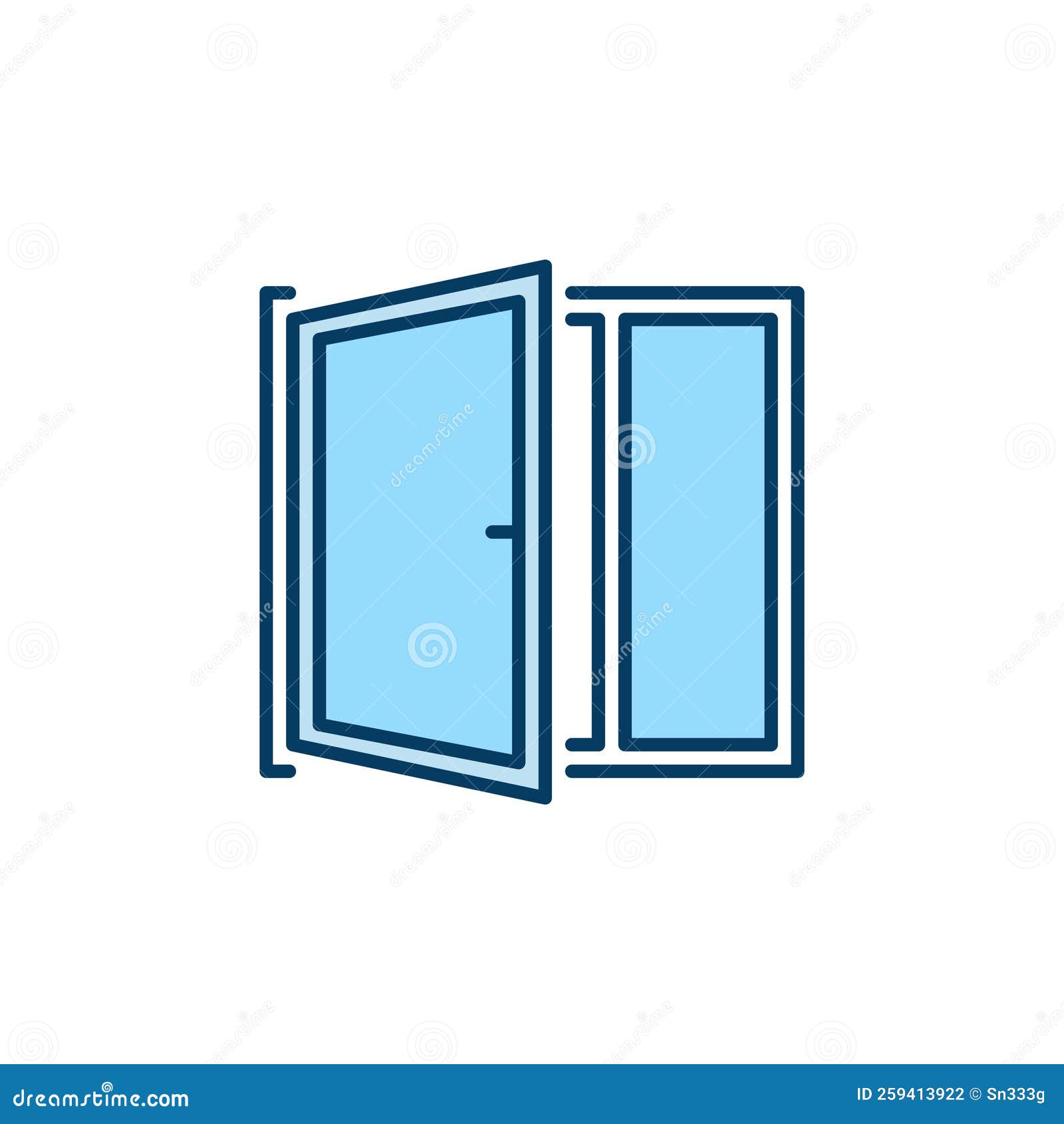 Opened Window Vector Concept Colored Icon or Sign Stock Vector ...