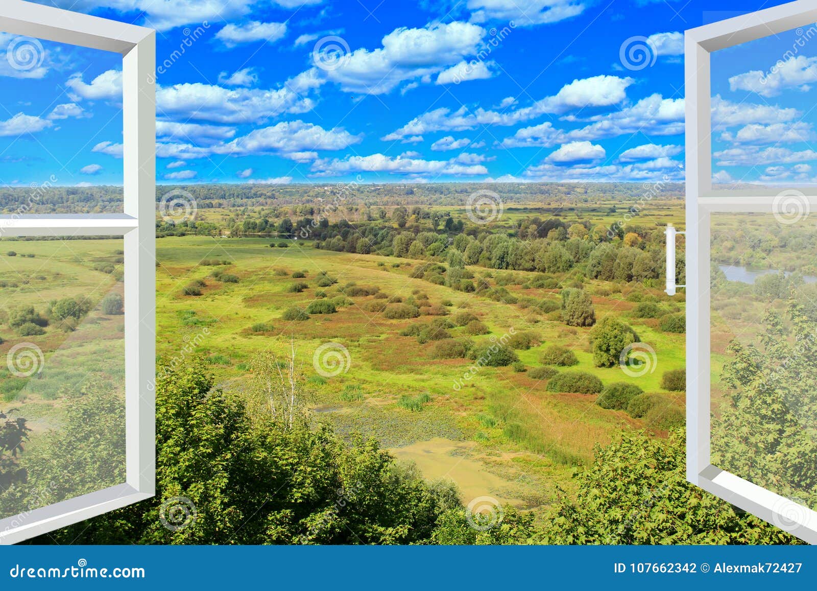 An Open Window To View from High Stock Photo - Image of slough ...