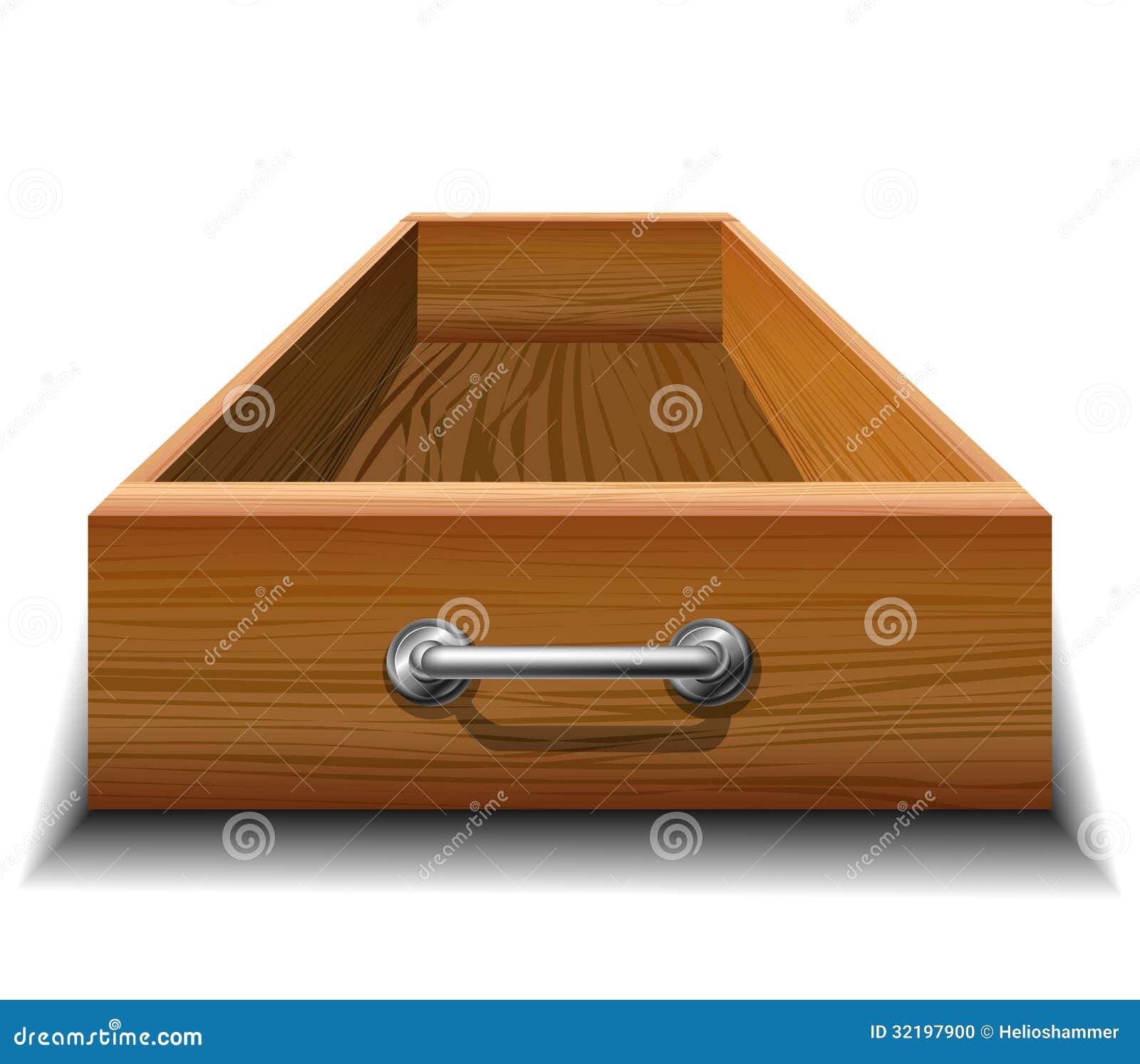 Opened wood drawer stock vector. Illustration of bedroom - 32197900