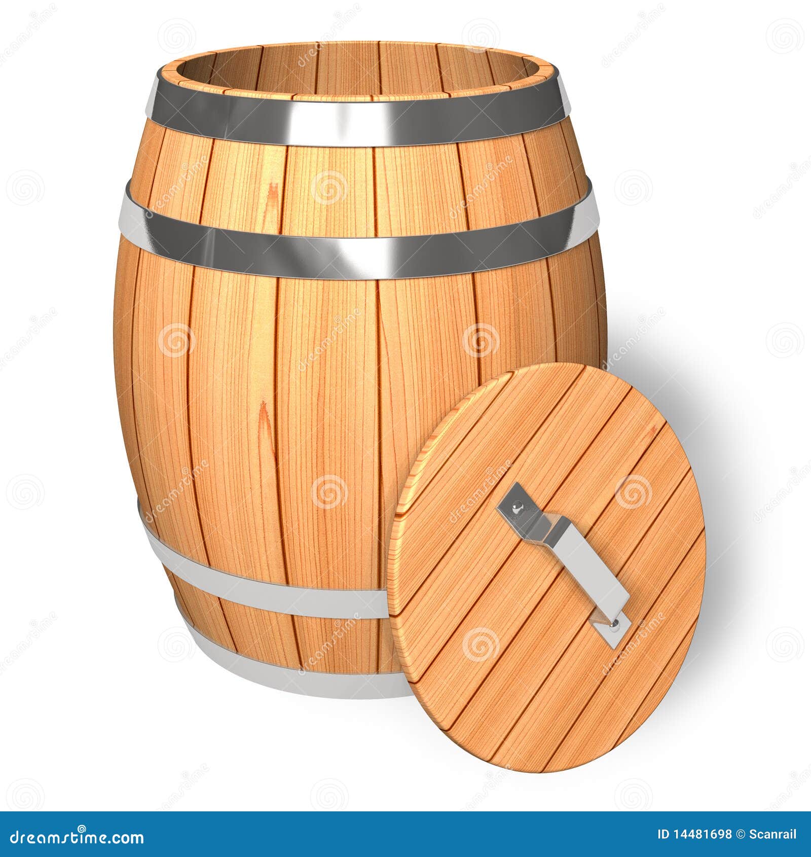 Opened wooden barrel stock illustration. Illustration of bucket - 14481698