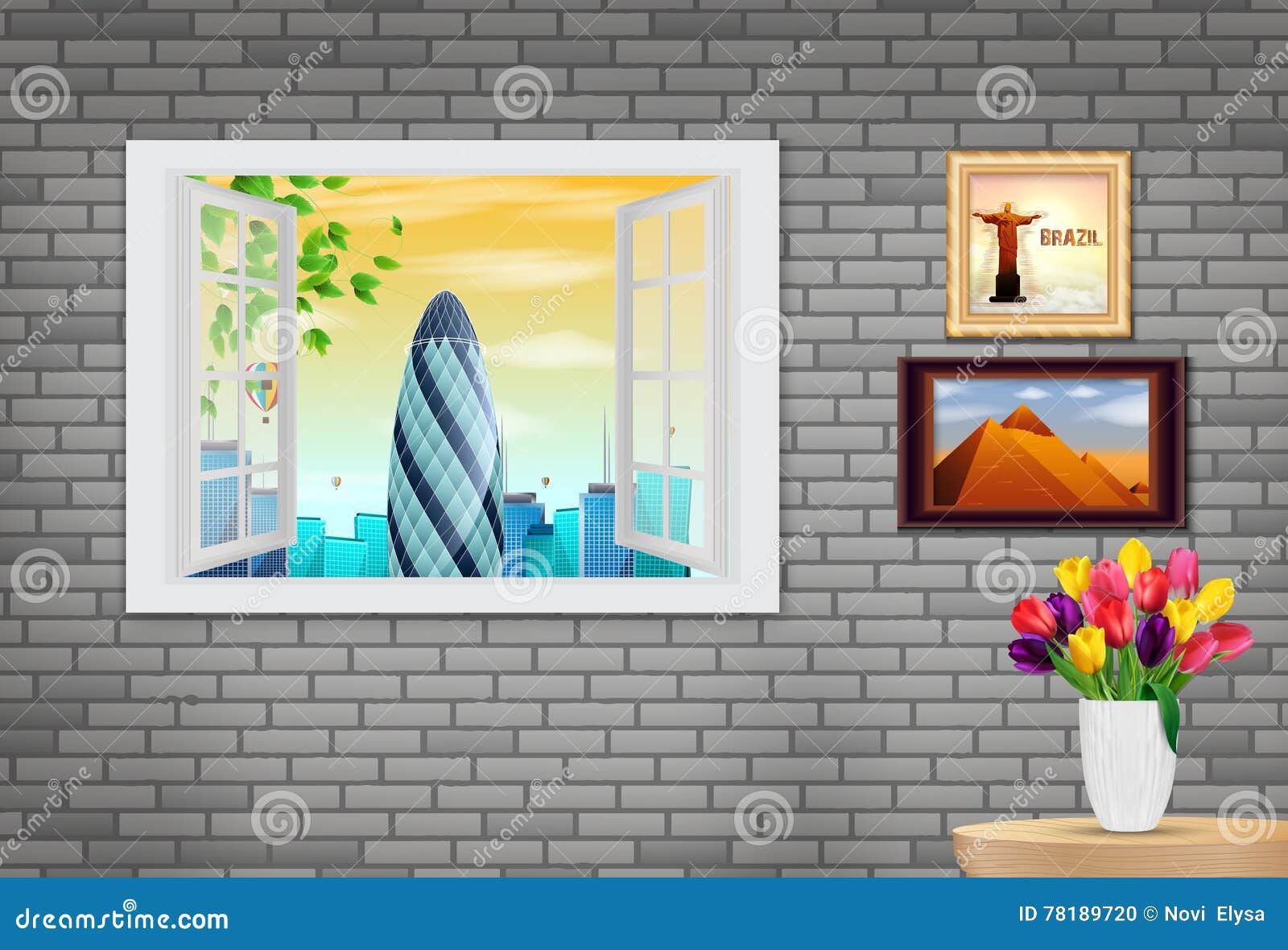 Gherkin Skyscraper Vector Illustration | CartoonDealer.com #19774182