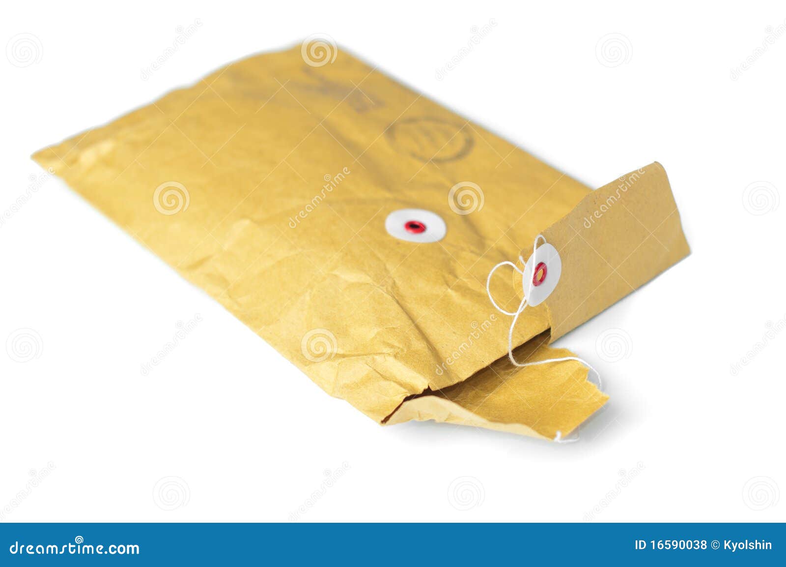 Opened yellow parcel stock photo. Image of blank, mail - 16590038