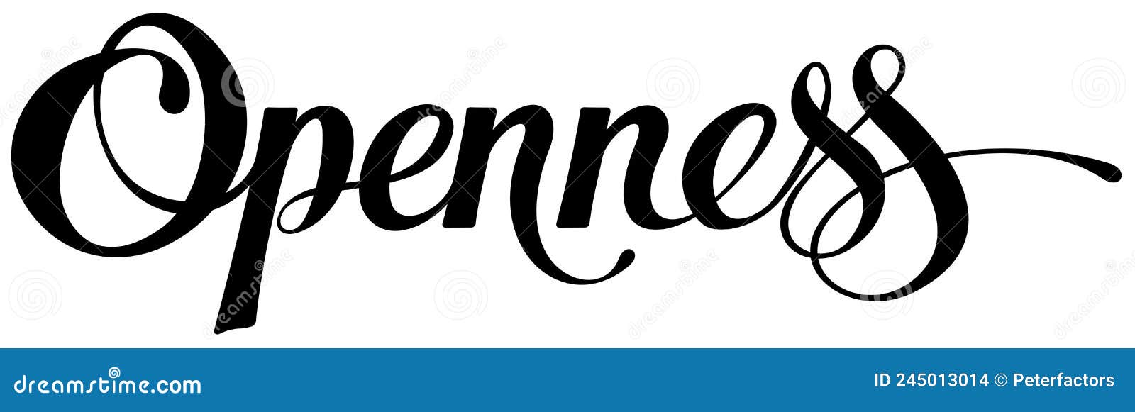 Openess - Custom Calligraphy Text Stock Vector - Illustration of design ...