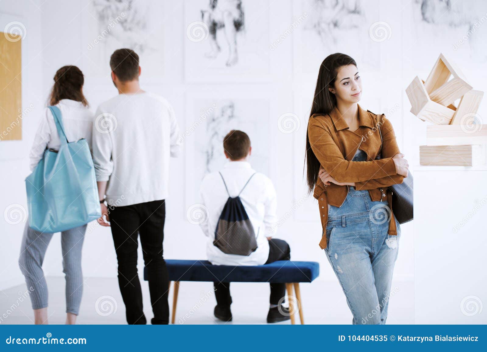 Opening of art exhibition stock image. Image of artistic - 104404535