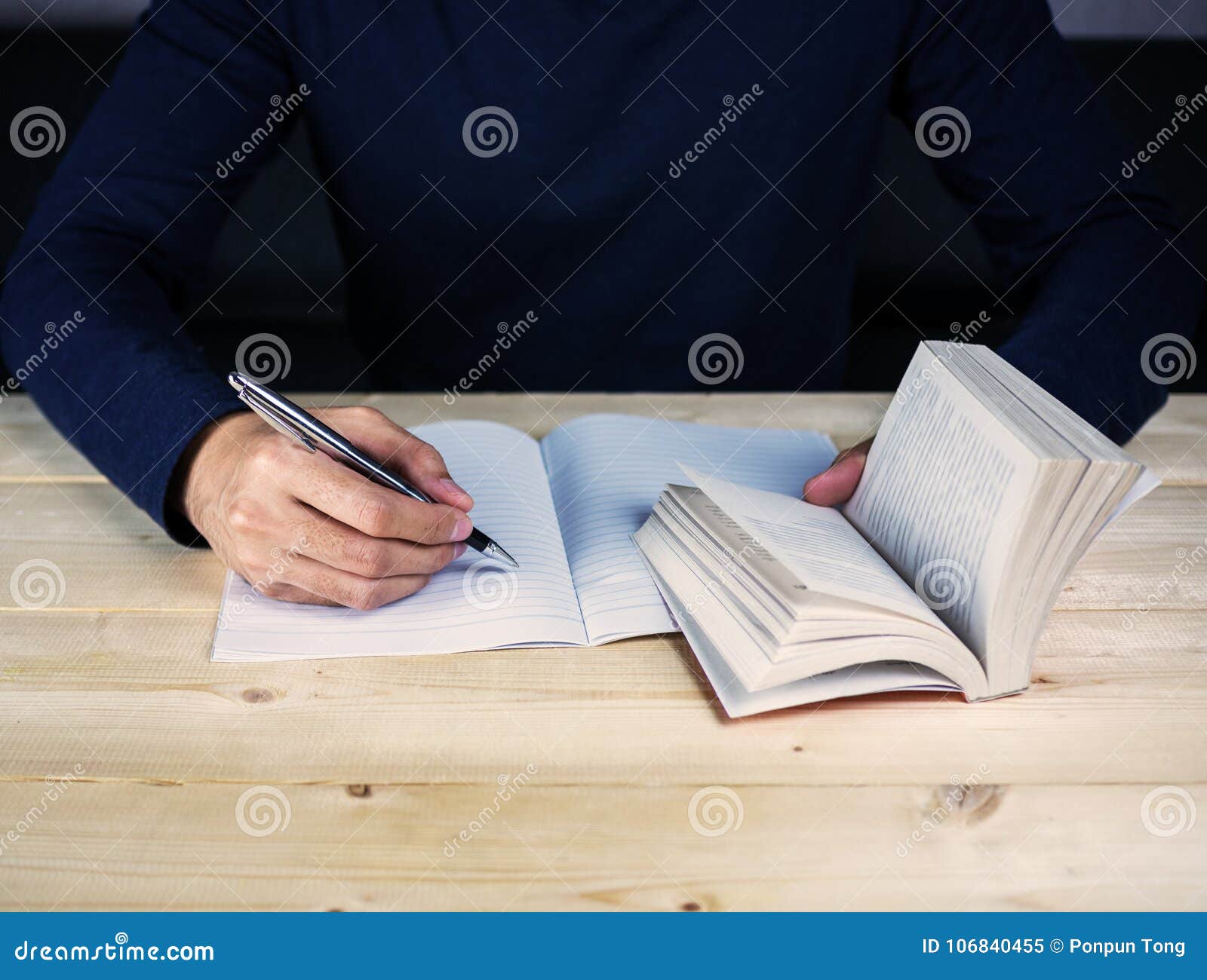 Opening Book and Taking Note Stock Image - Image of internet, online ...