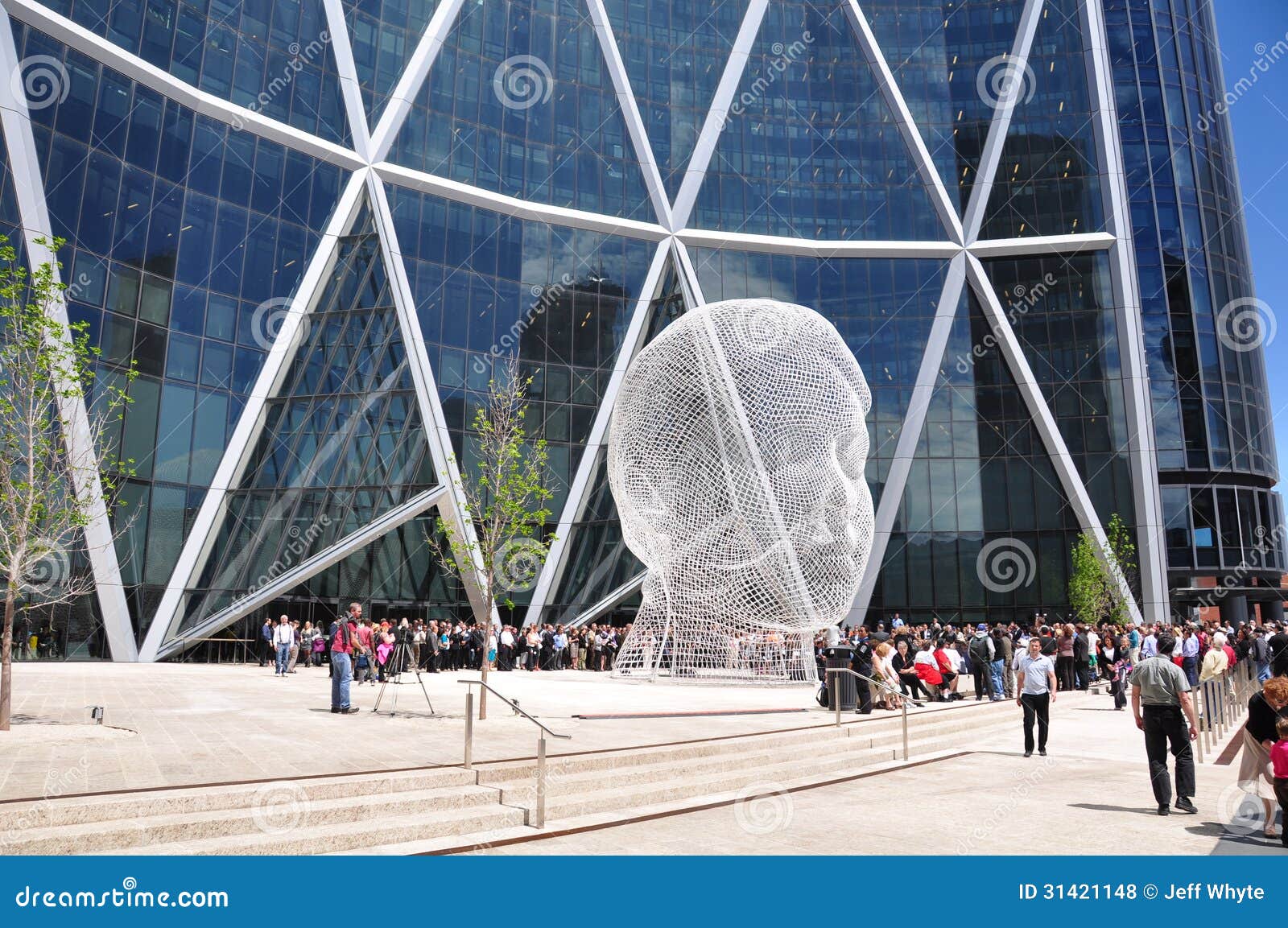 Opening of Bow Tower editorial stock photo. Image of contemporary ...