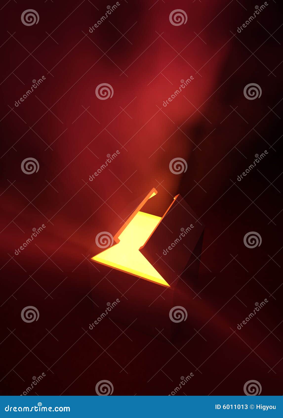 Opening Box Light, Close stock illustration. Illustration of insides ...