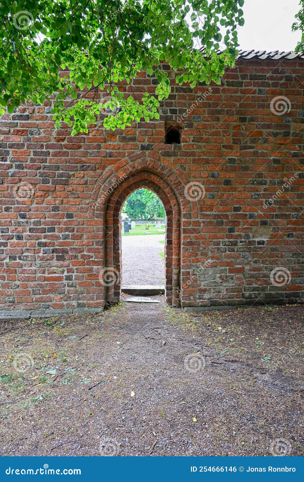 Opening in Brick Wall at Vadstena Monastery Sweden Stock Photo - Image ...