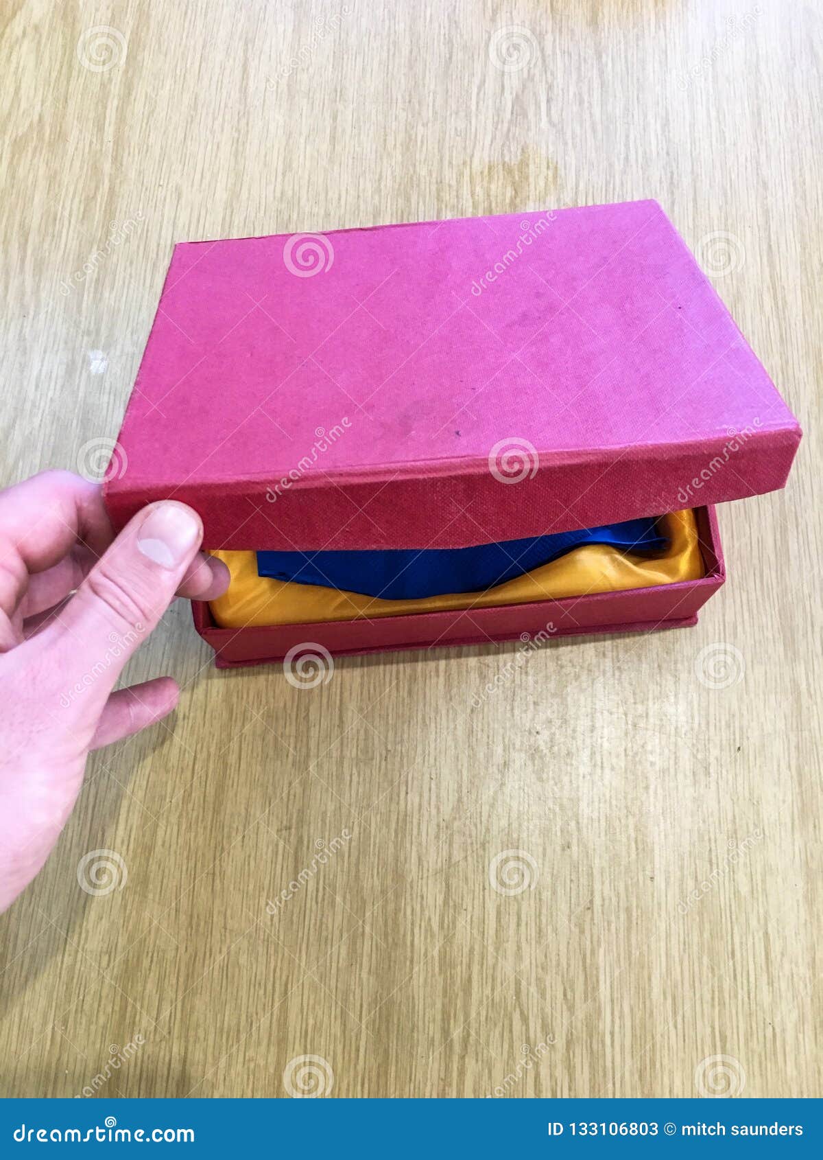 Opening a Brightly Colored Gift Box. Stock Image - Image of surprise ...
