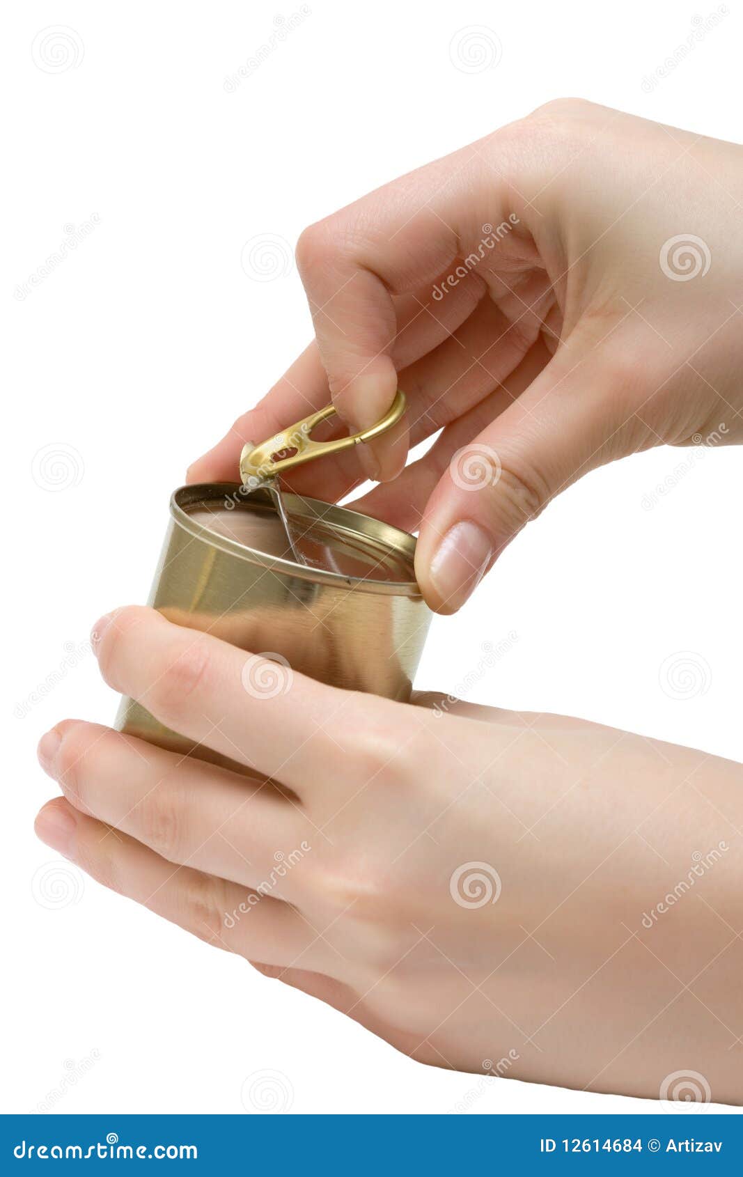 Opening the can stock photo. Image of drink, freshness - 12614684