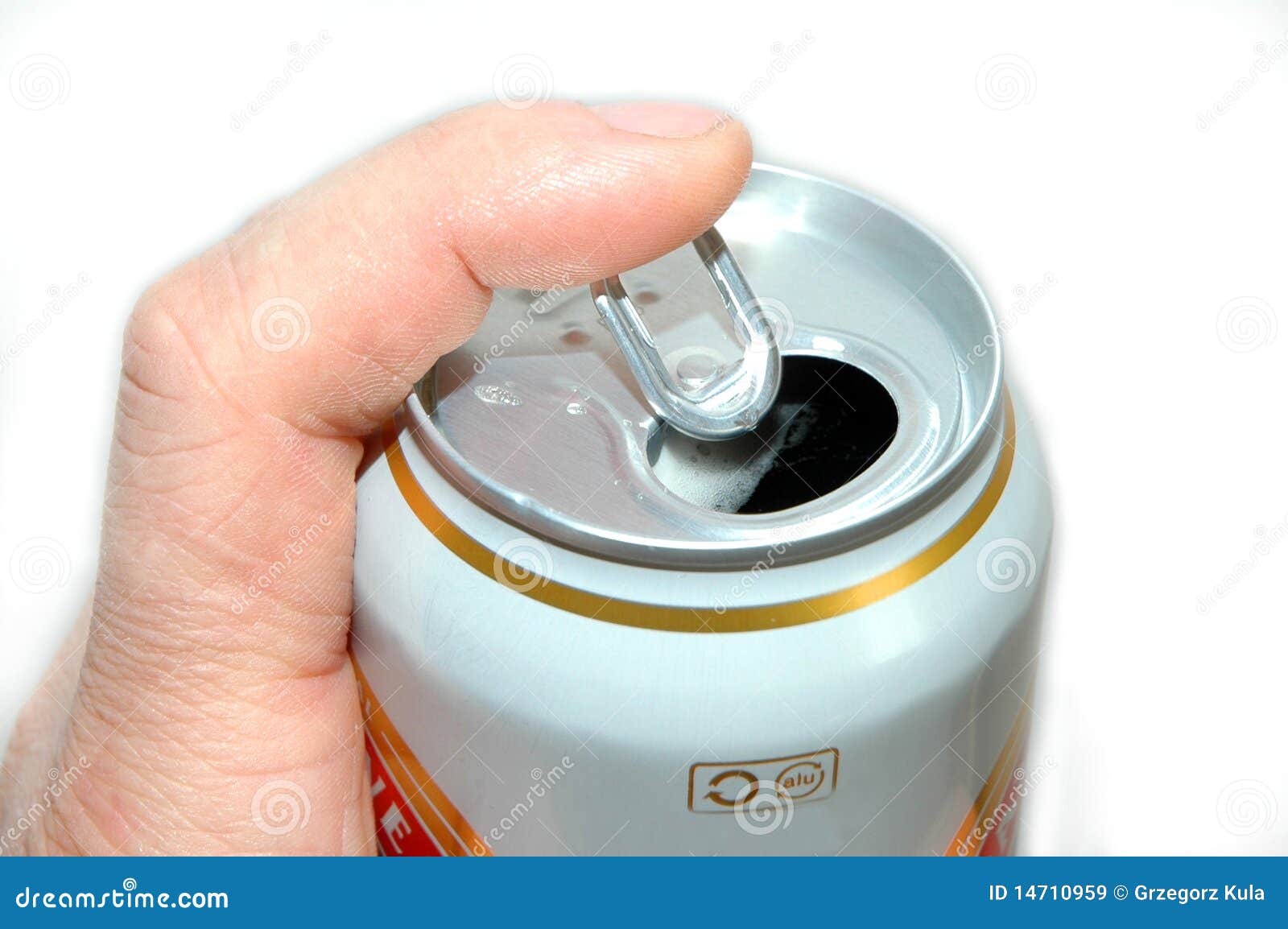 Opening can stock image. Image of cola, aluminum, opening - 14710959
