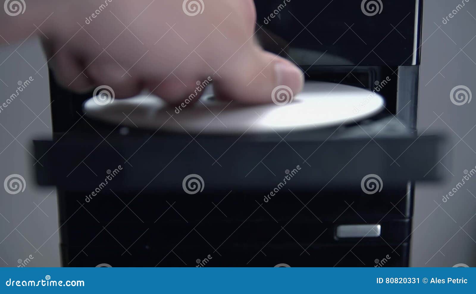 Opening CD/DVD Tray, Removing Disc and Closing Stock Video - Video of ...