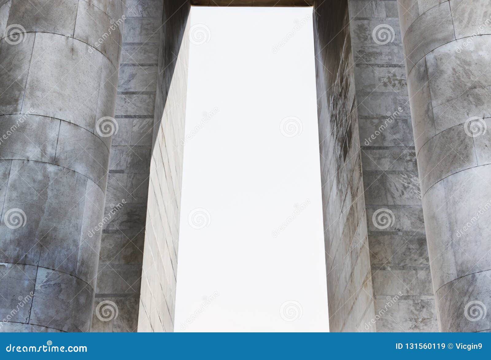 An opening between columns stock image. Image of background - 131560119