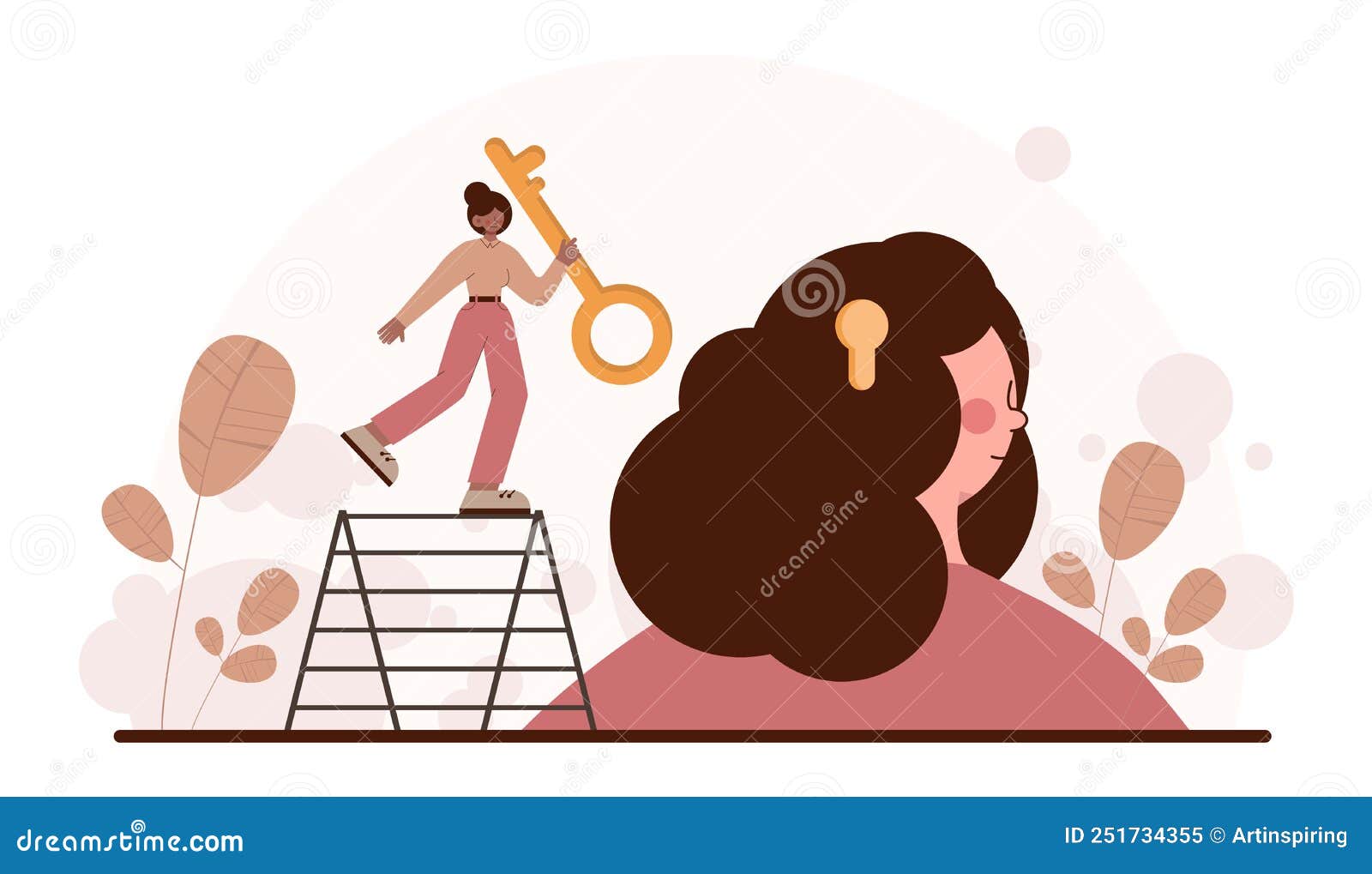Opening Concept. Character Open Something New Stock Vector ...