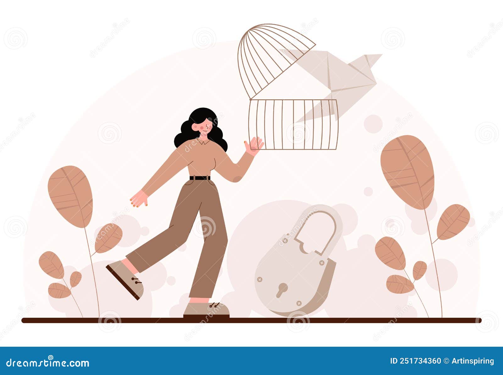 Opening Concept. Character Open Something New Stock Vector ...