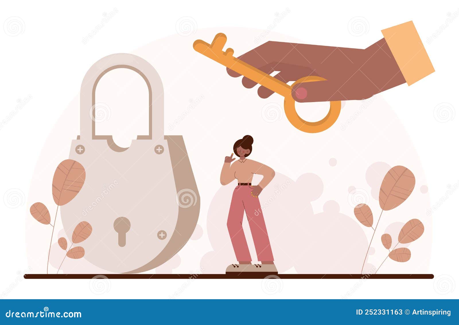 Opening Concept. Character Open Something New Stock Vector ...