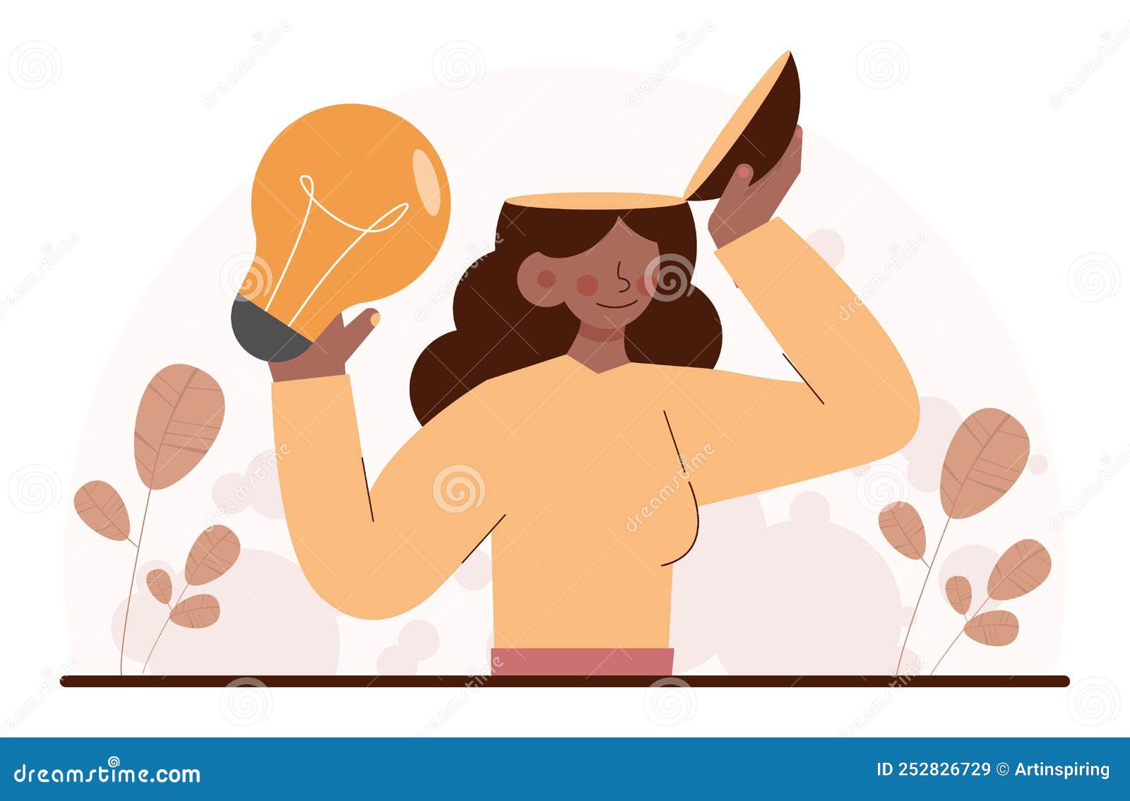 Opening Concept. Character Open Something New Stock Illustration ...