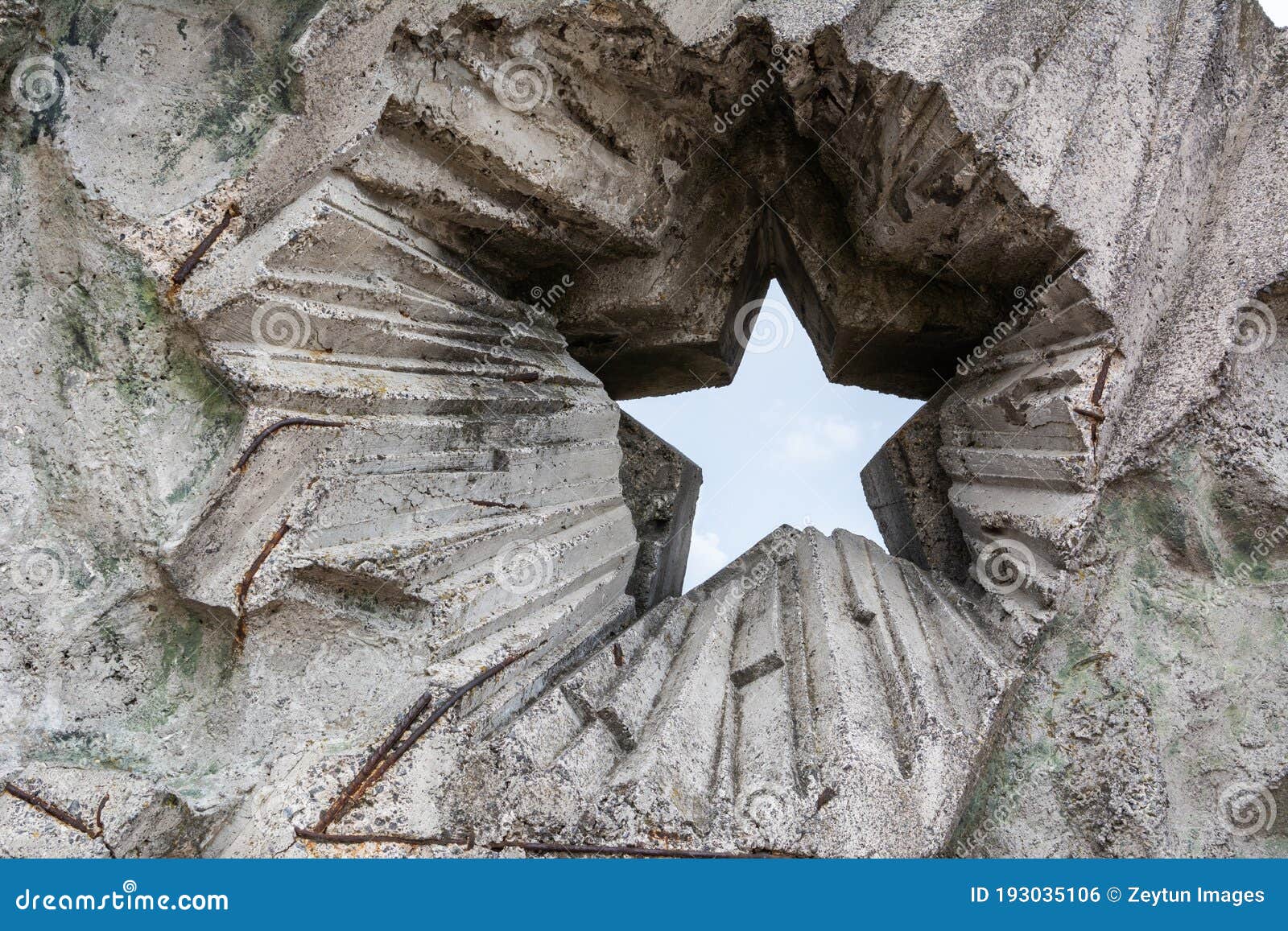 Opening in the Concrete Wall in the Shape of Soviet Five-pointed Star ...
