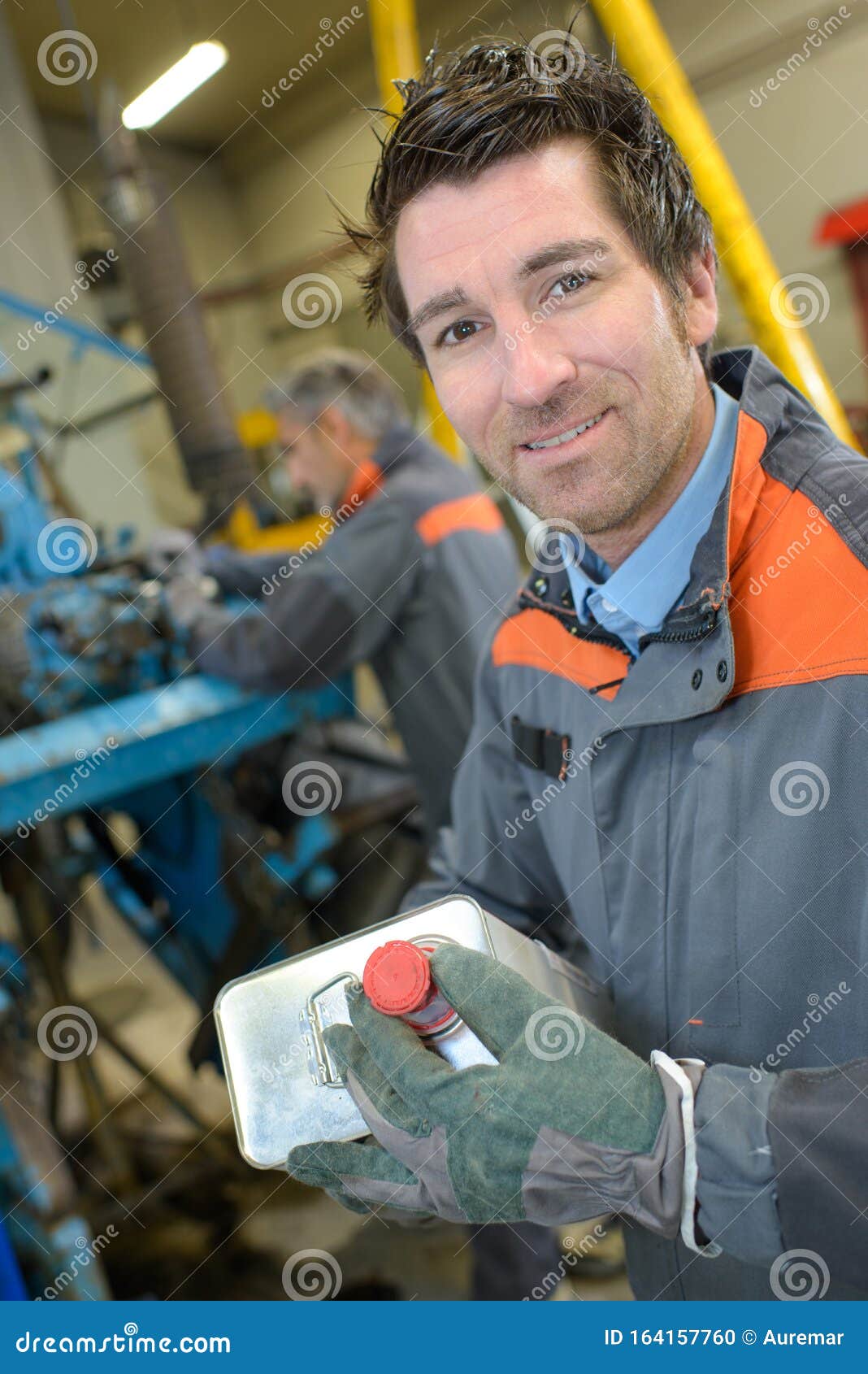 They opening container stock photo. Image of pose, weld - 164157760