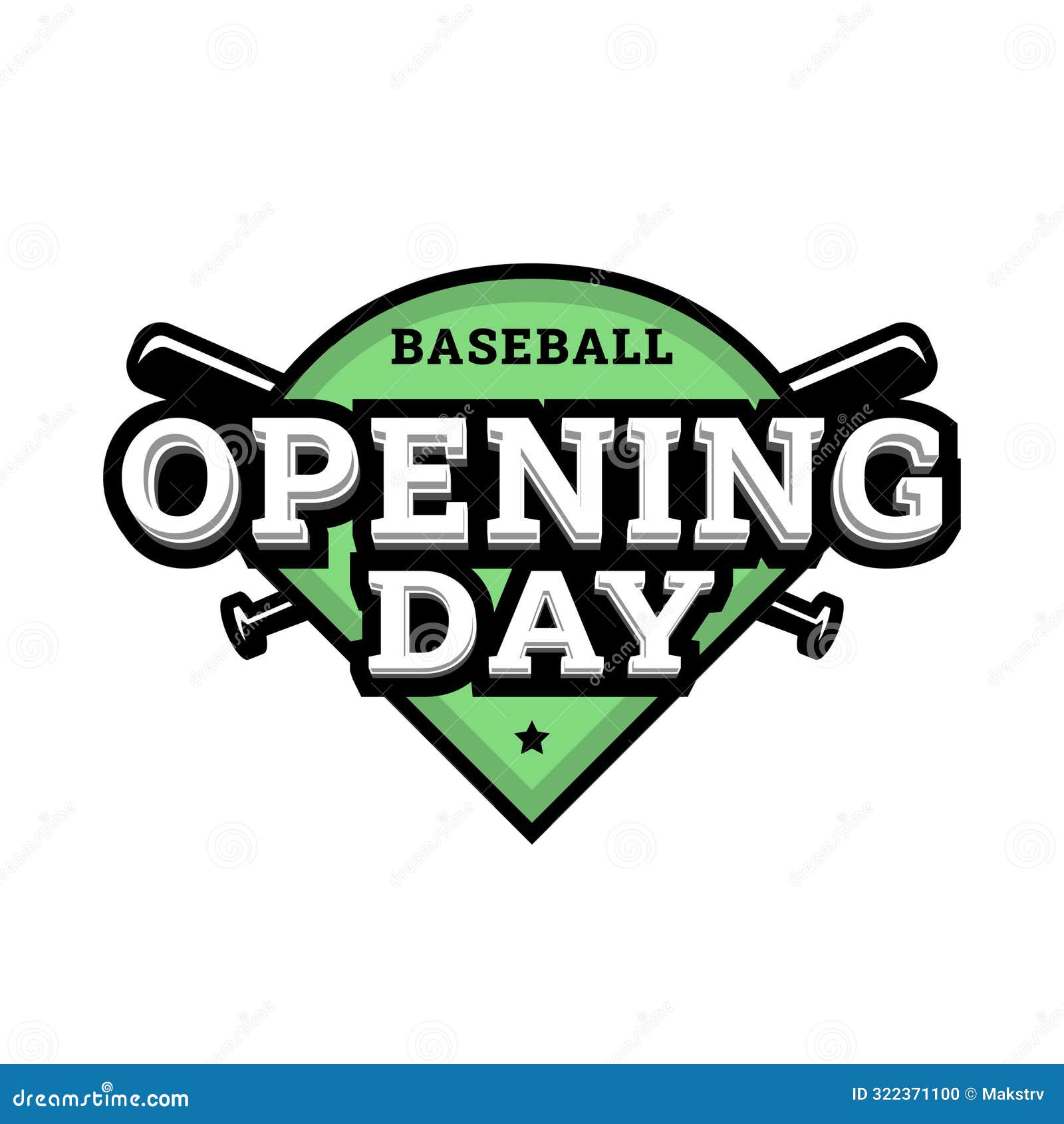 Opening Day, Baseball Logo, Emblem. Stock Vector - Illustration of ...