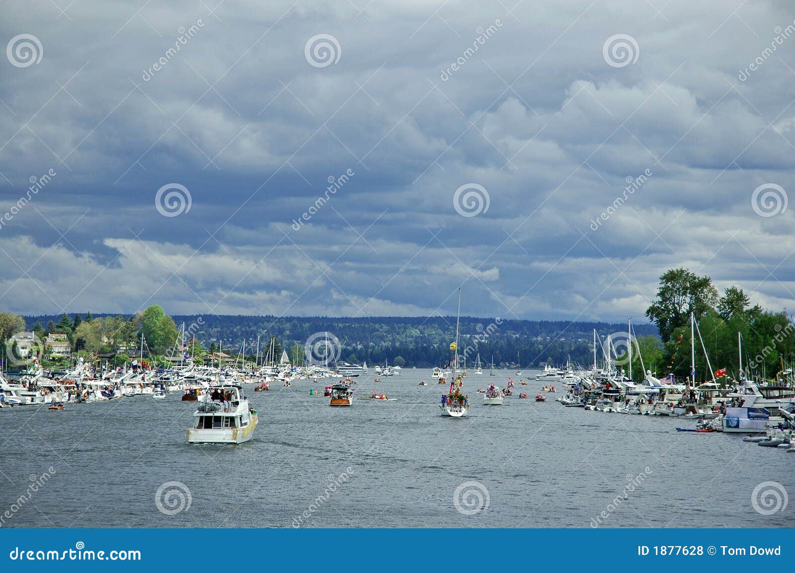 Opening Day Parade stock photo. Image of lake, cruising - 1877628