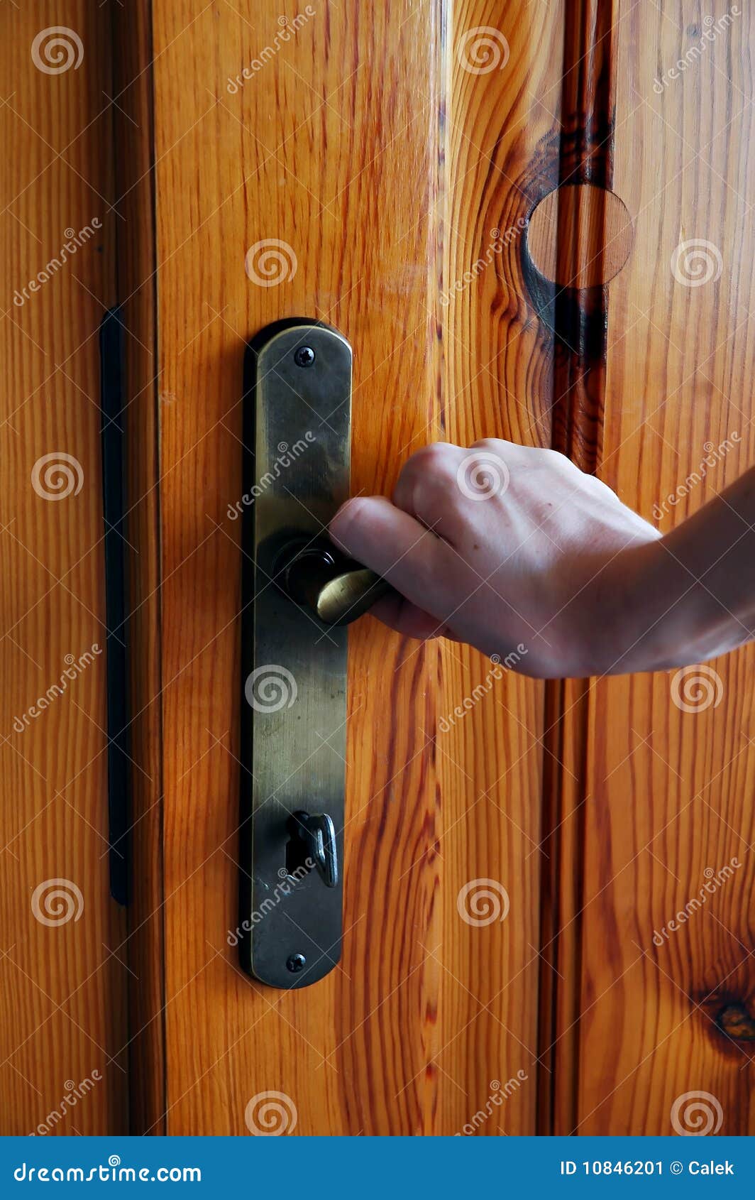 Opening door stock image. Image of handle, hole, indoor - 10846201