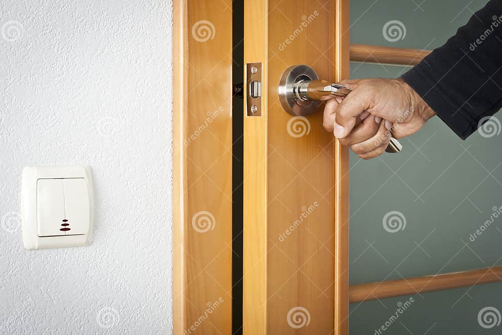 Opening door stock image. Image of open, reaching, enter - 15669099