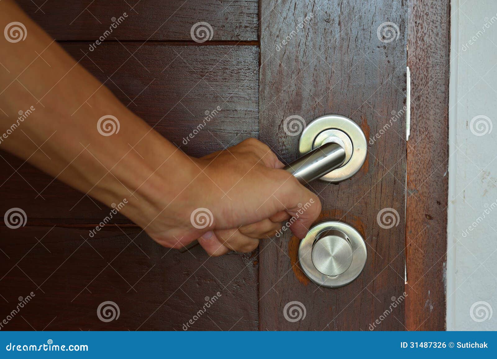 Opening door knob stock photo. Image of door, house, interior - 31487326