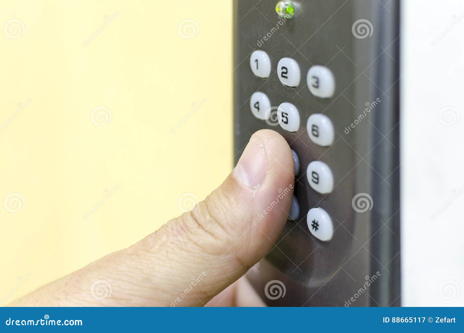 Opening the Door with Number Combination Stock Image - Image of control ...