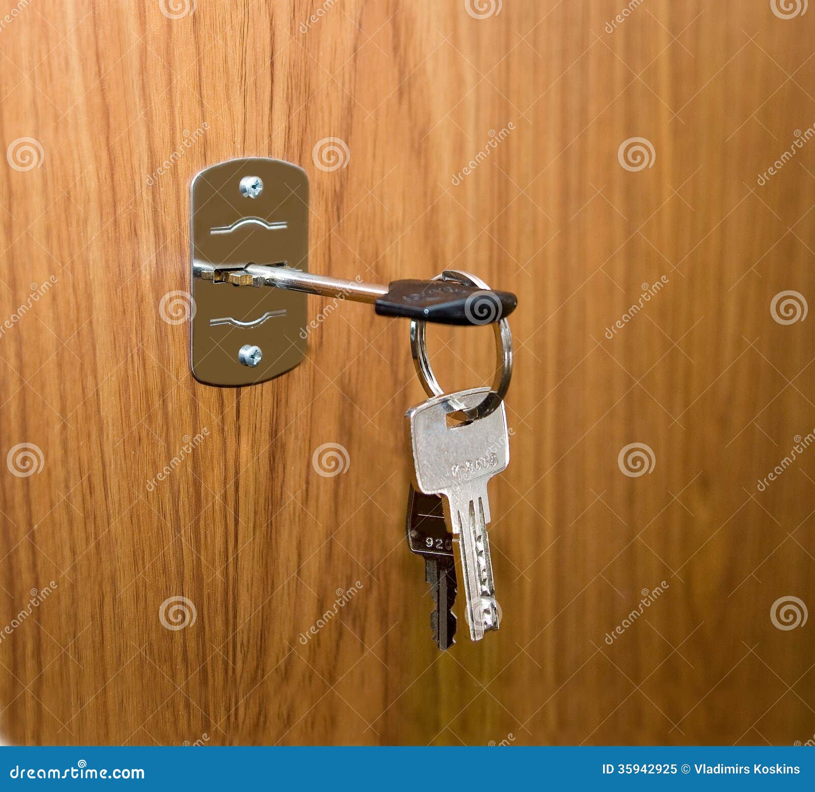 Opening of Doors by Means of Keys Stock Image - Image of protection ...