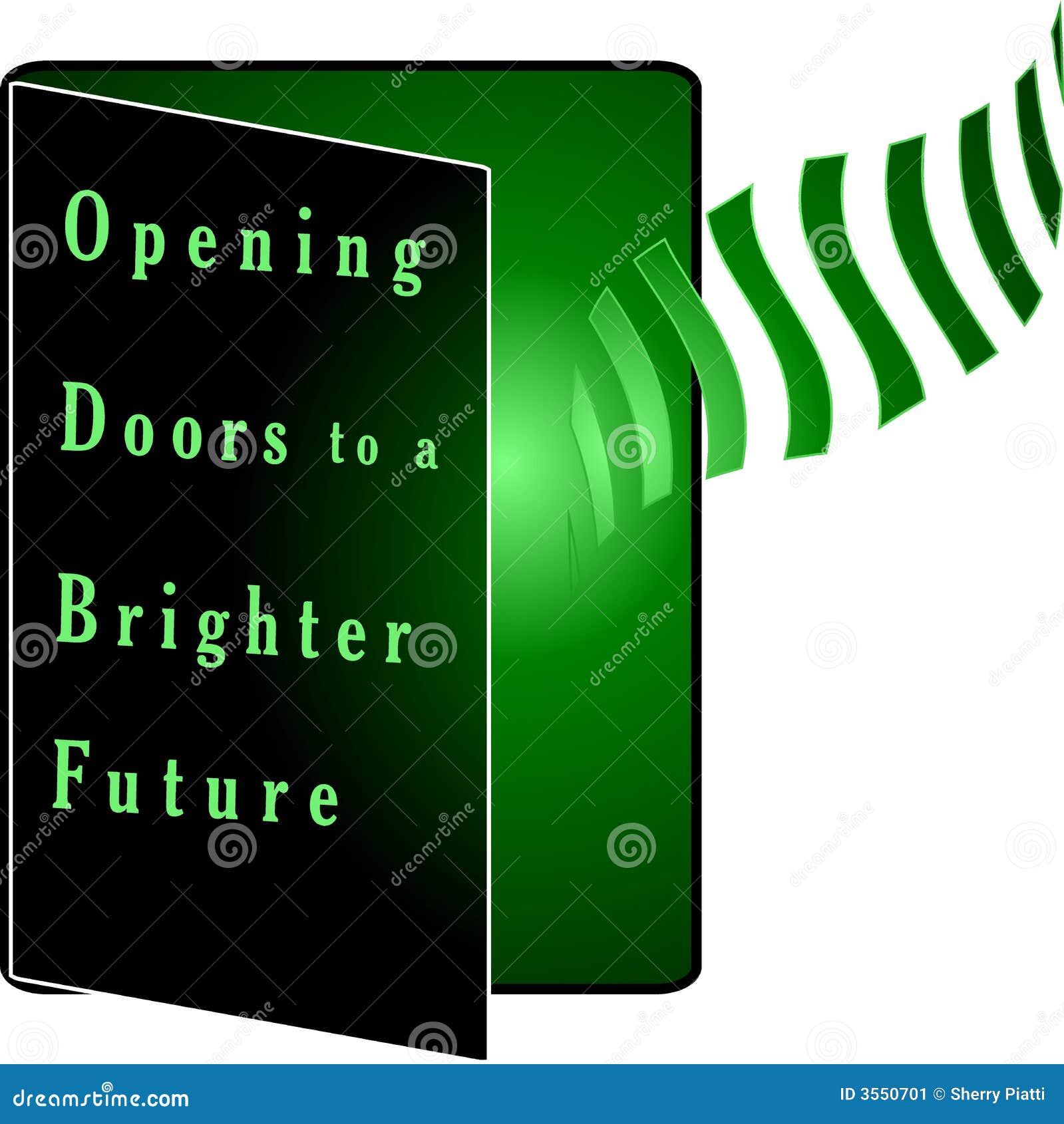 Opening Doors To an Ecologically Friendly Future Stock Illustration ...