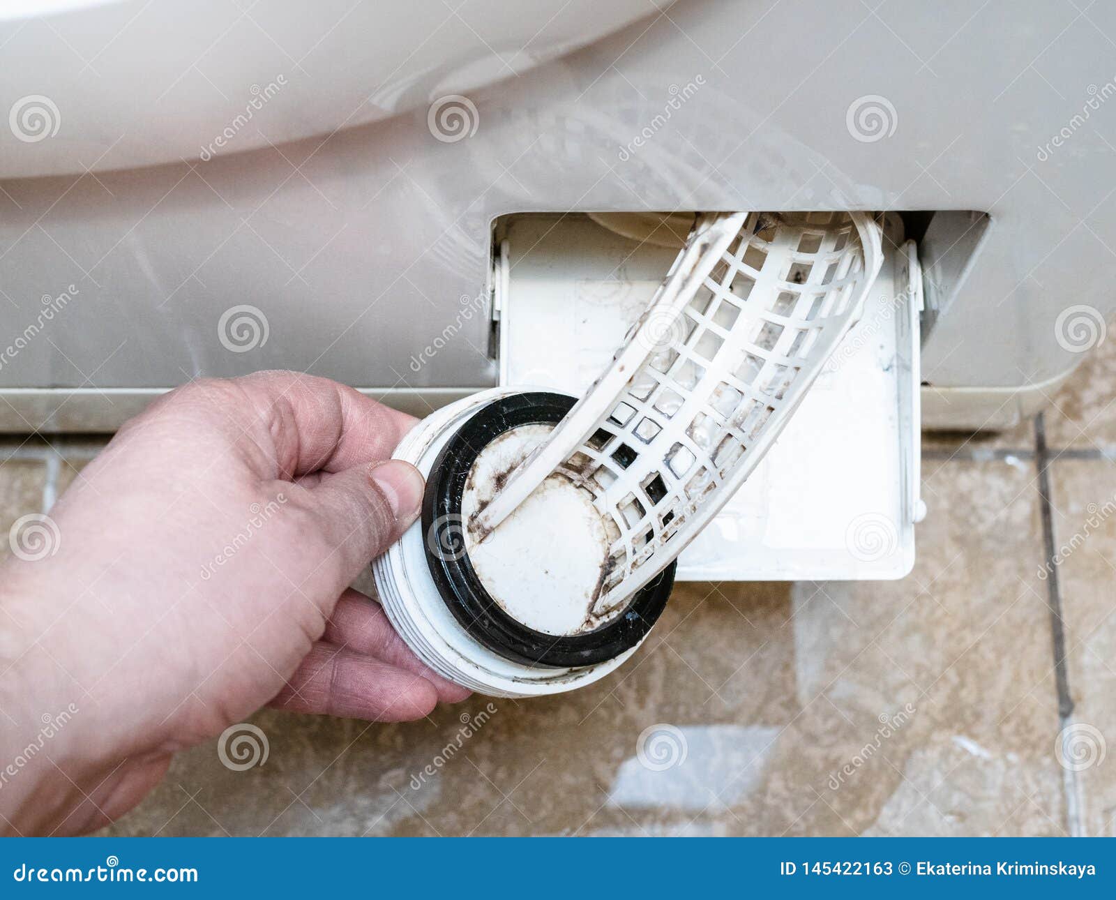 Opening of the Filter of Old Washing Machine Stock Image - Image of ...