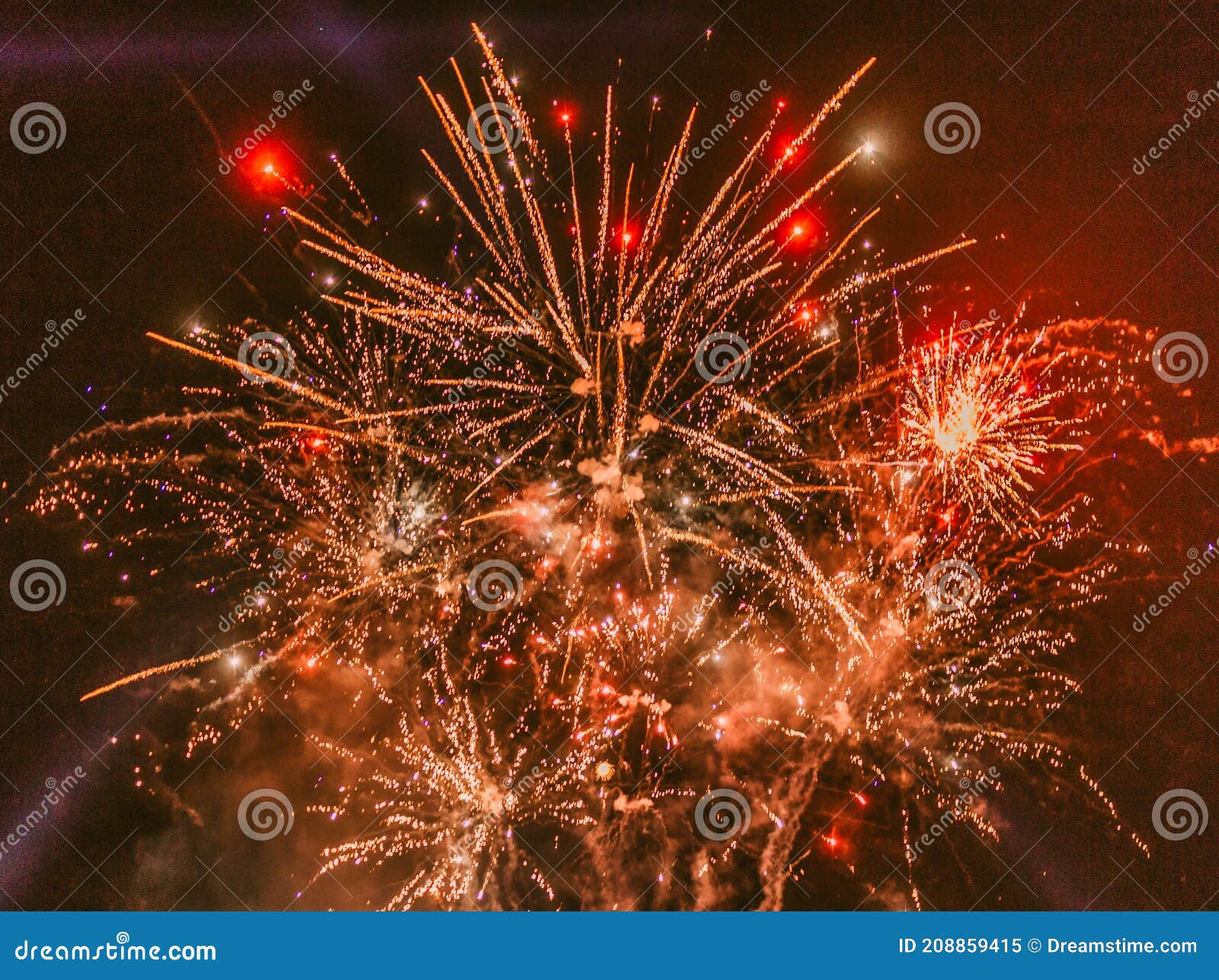 Opening fireworks party stock image. Image of party - 208859415