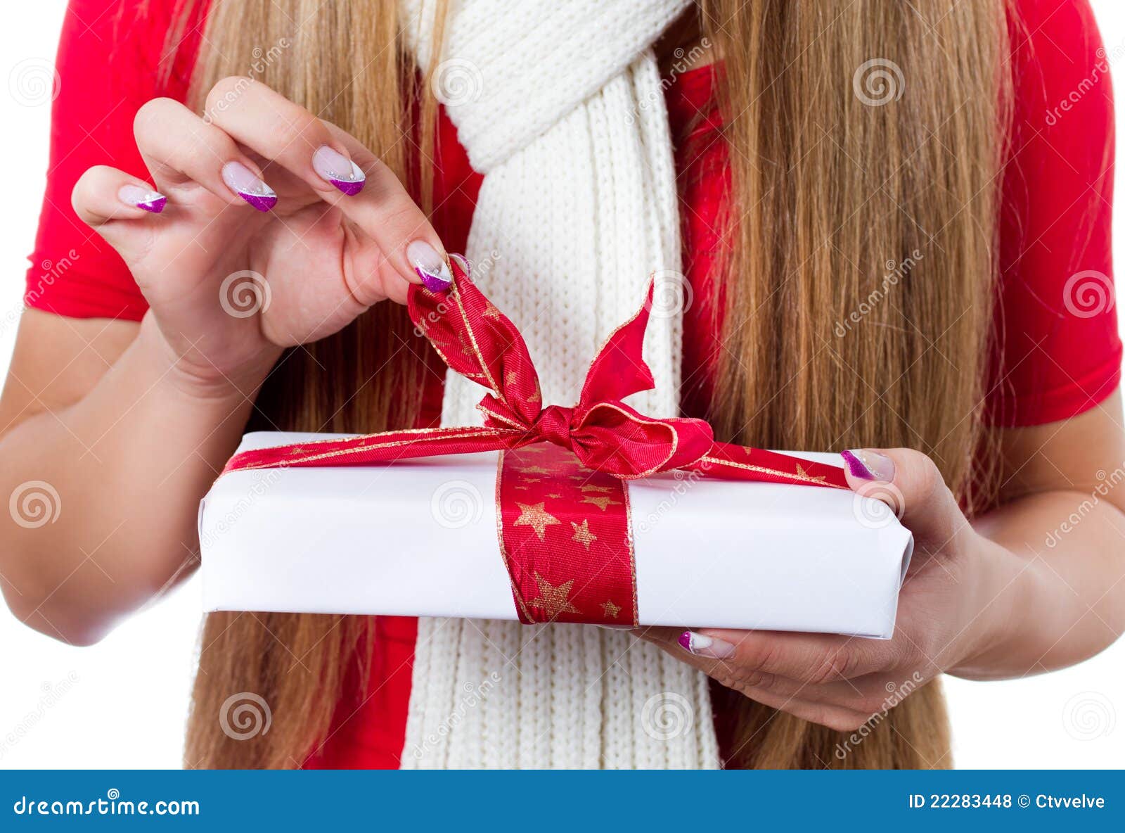 Opening gift stock photo. Image of happy, woman, presents - 22283448