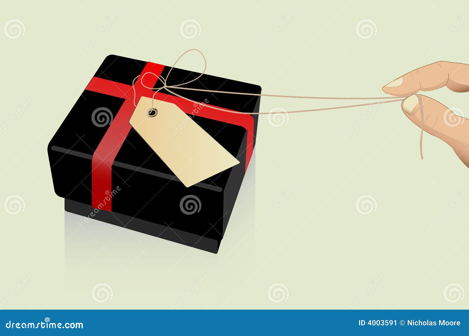 Opening a gift stock vector. Illustration of valentine - 4003591