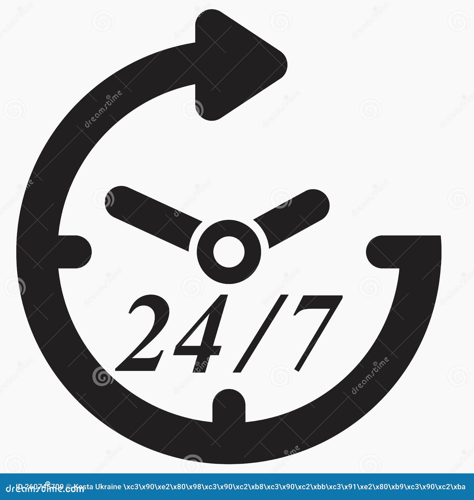 Opening Hours Around the Clock Stock Vector - Illustration of symbol ...