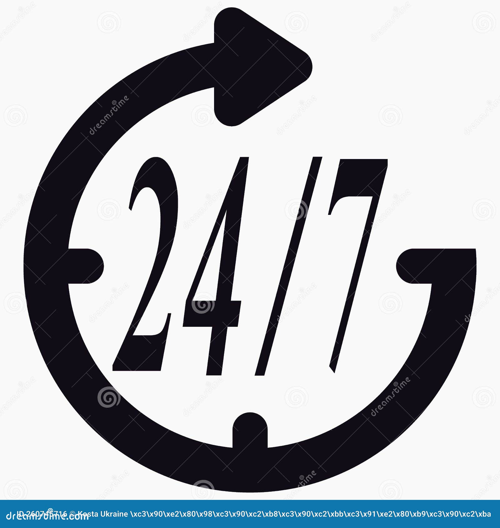 Opening Hours Around the Clock Stock Vector - Illustration of watch ...