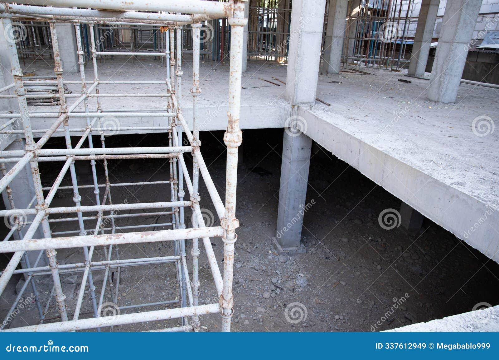 An Opening in the Interfloor Ceiling of a Building Under Construction ...