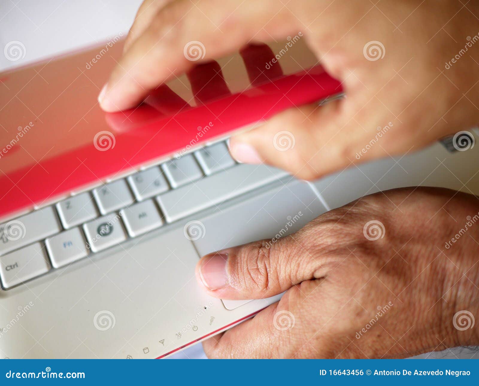 Opening the laptop editorial photo. Image of digital - 16643456