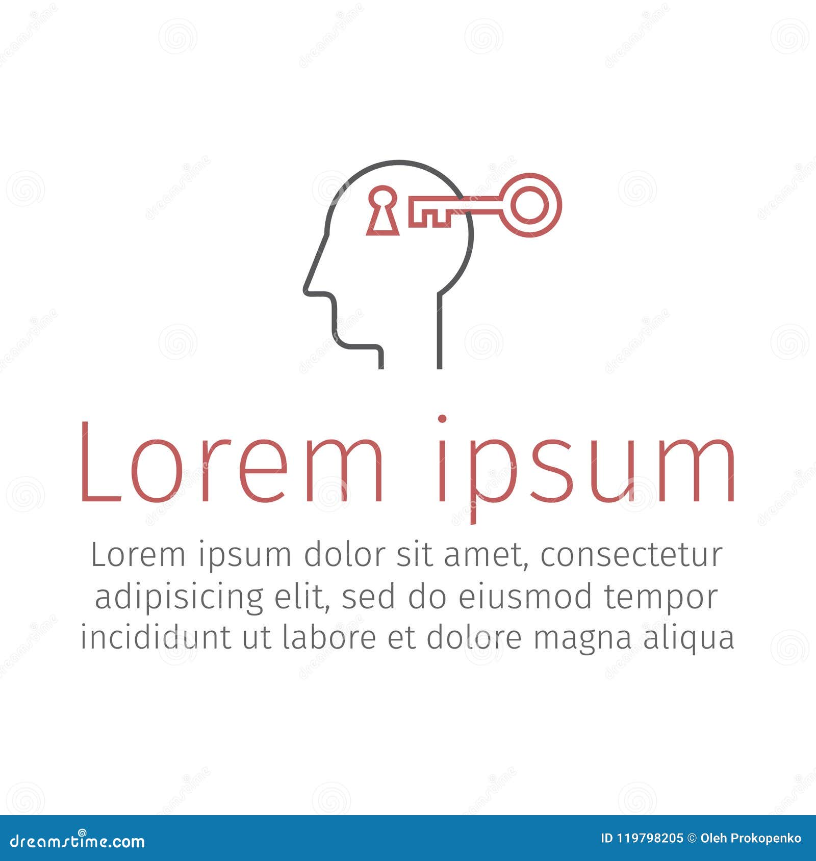 Opening Mind Concept. Vector Illustration Stock Vector - Illustration ...