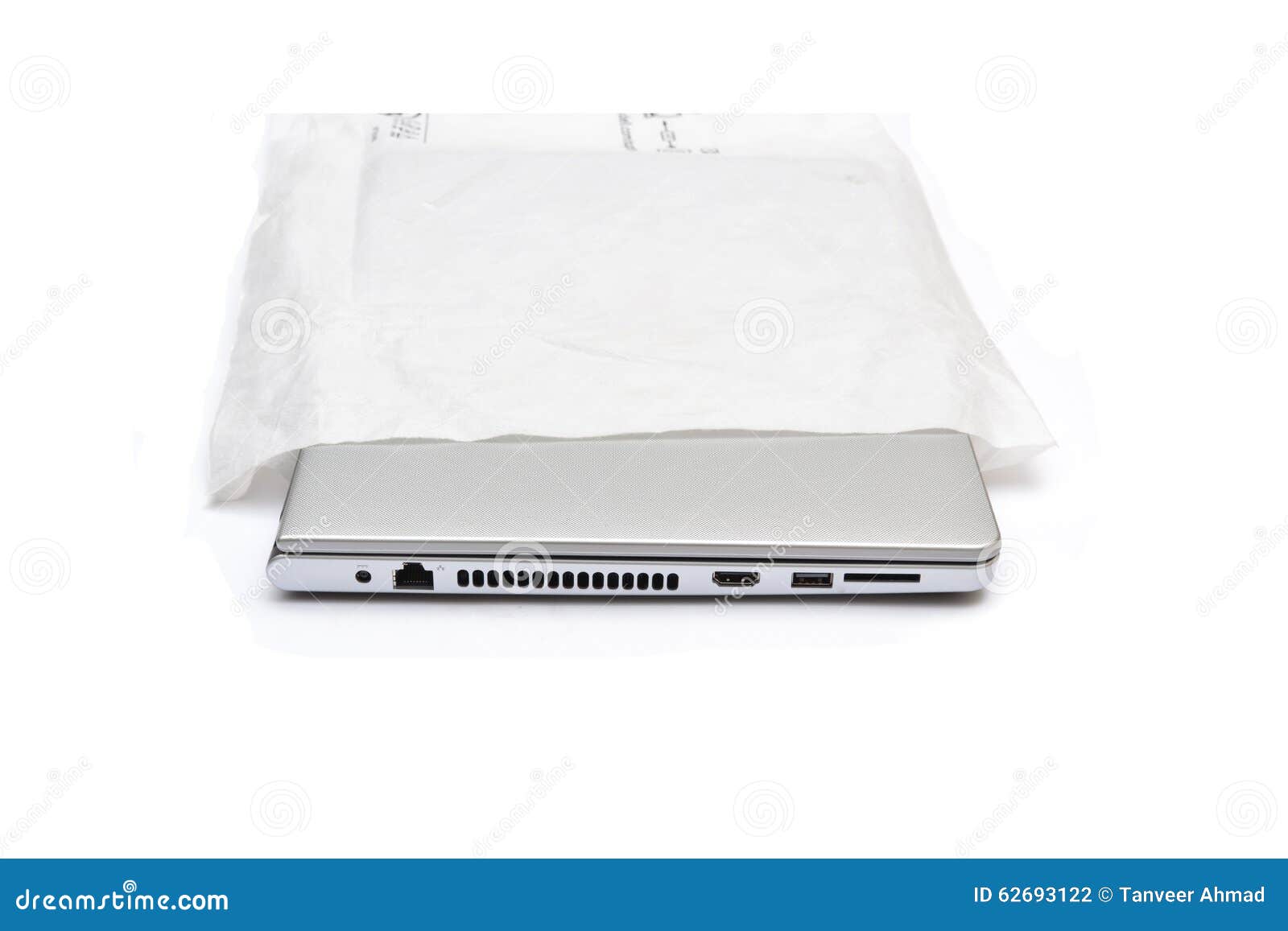 Opening a New Laptop from Packing Stock Photo - Image of keyboard ...