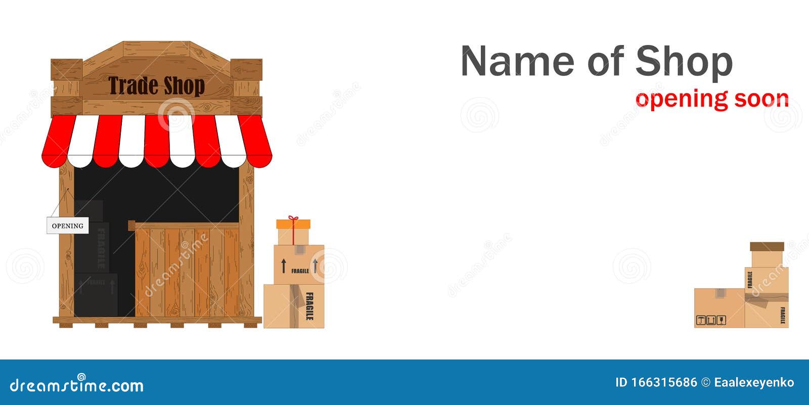 Opening of an Old Style Trading Shop Stock Vector - Illustration of ...