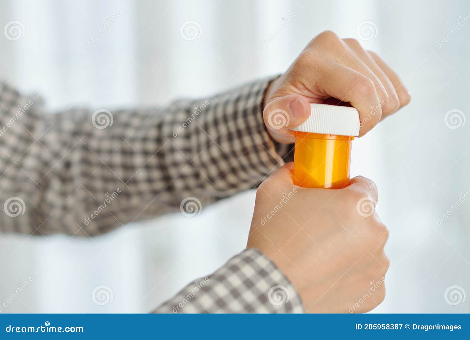 Opening Plastic Bottle of Tablets Stock Image - Image of drug, medicine ...