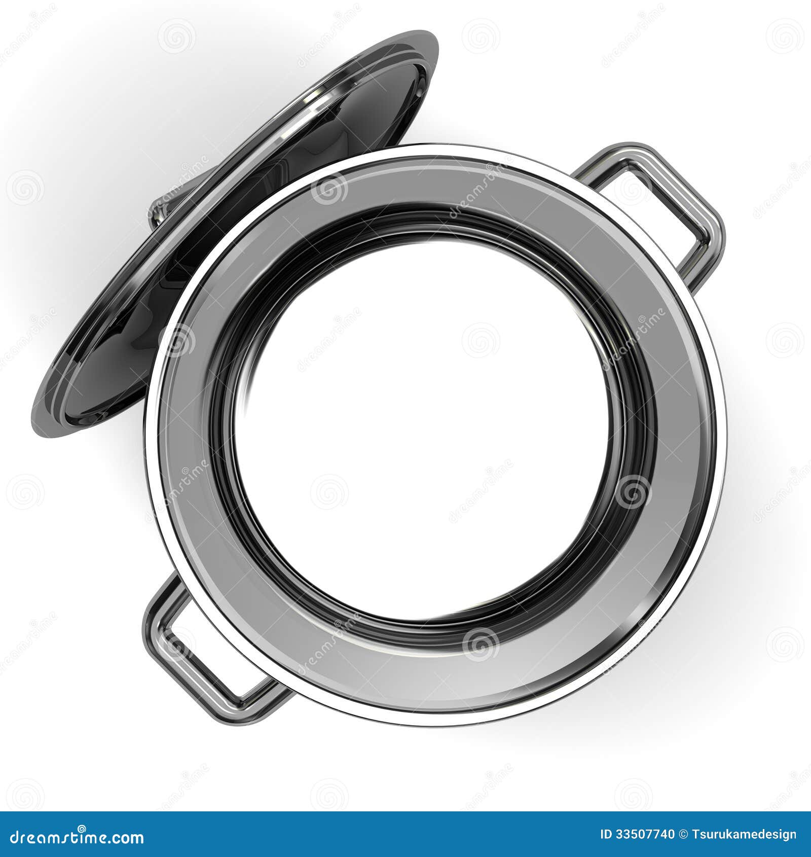 Opening Pot Top View stock illustration. Illustration of silver - 33507740