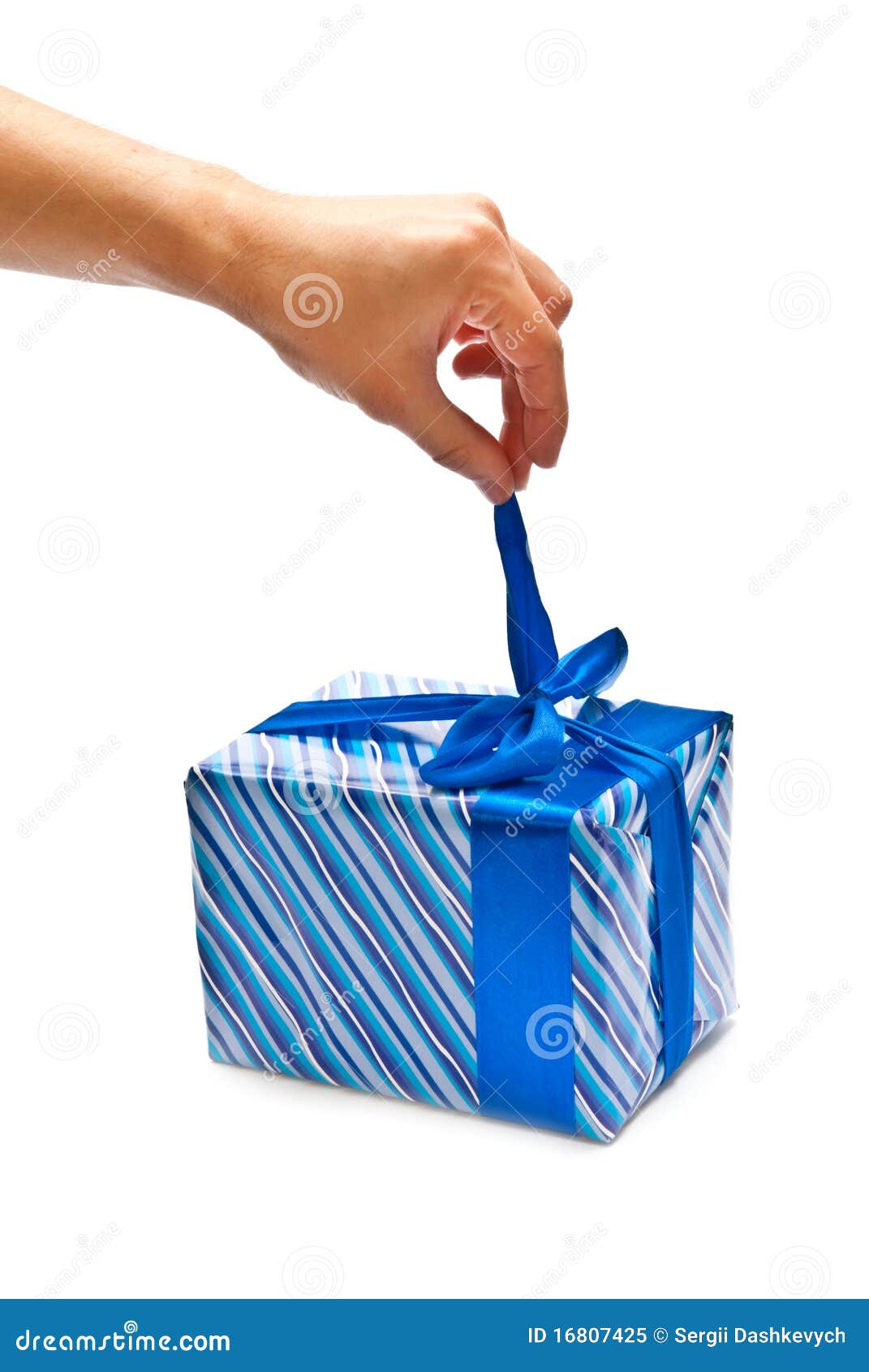 Opening present stock image. Image of celebration, blue - 16807425